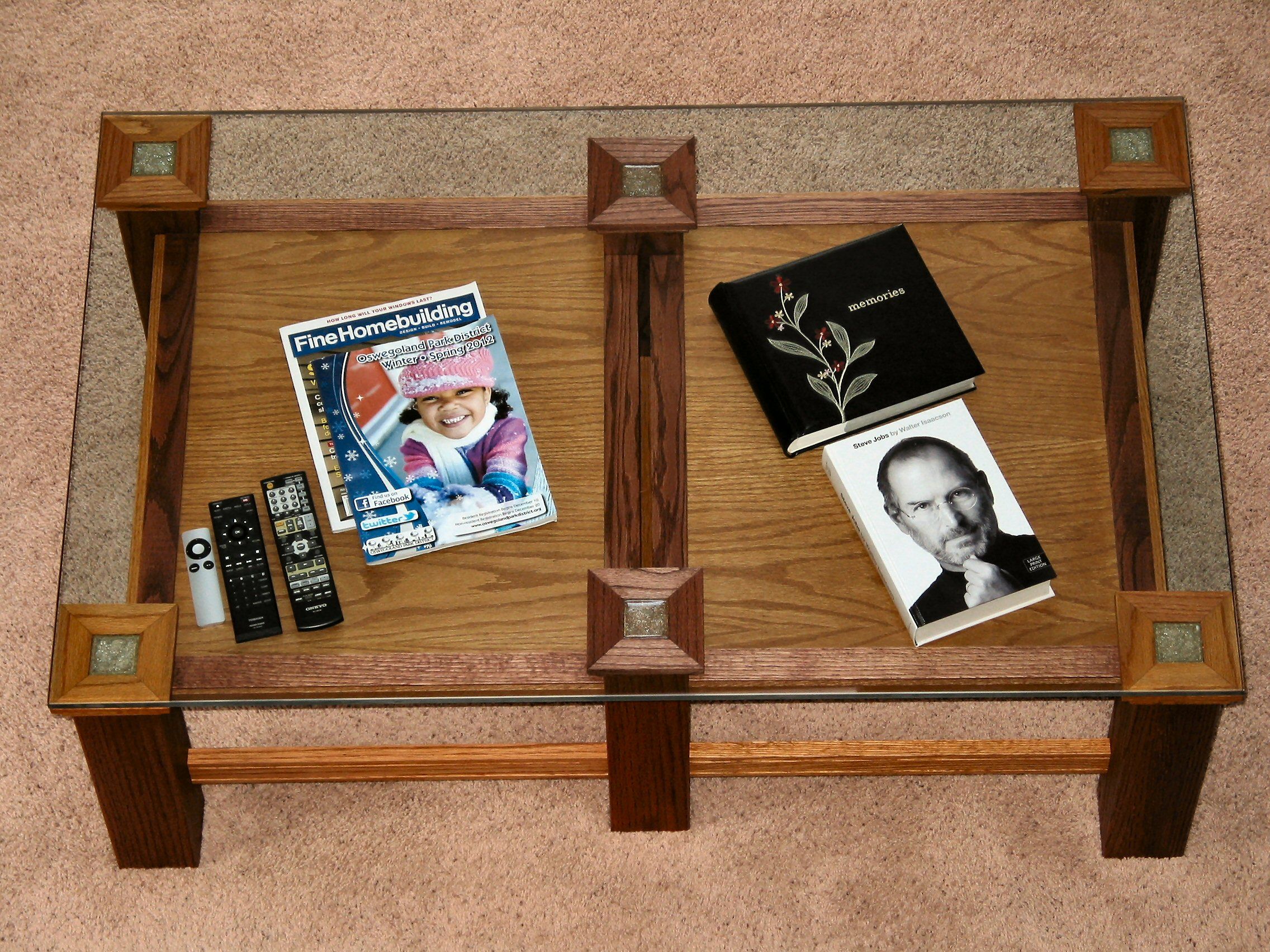 Oak & Glass Display Top End Table : 13 Steps (with Pictures ...