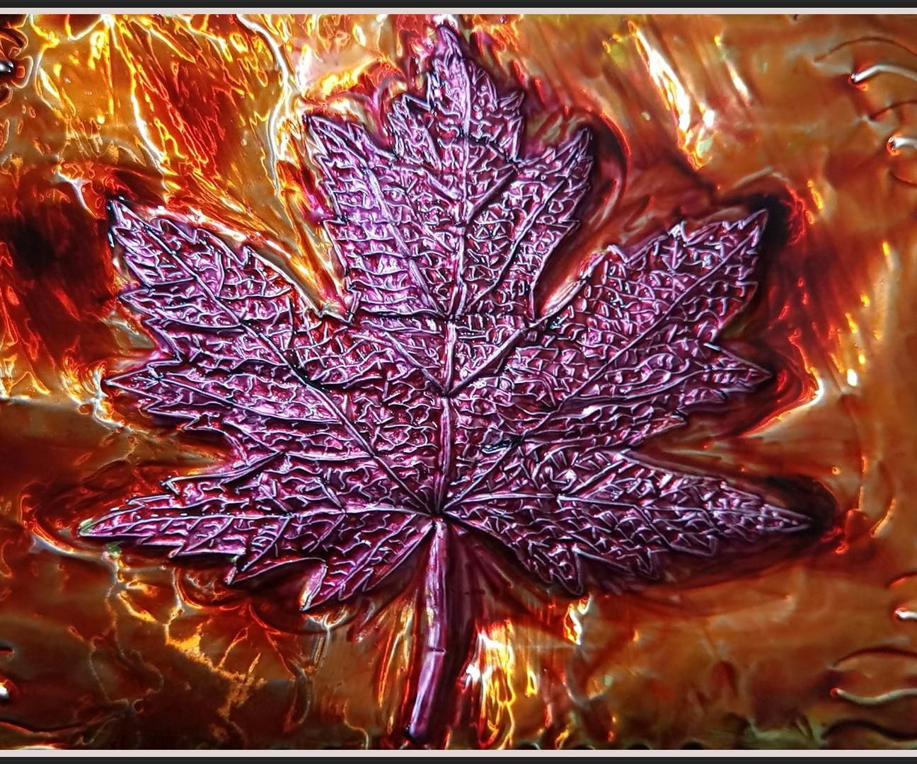 How to Make Maple Leaf Embossed Painting : 4 Steps (with Pictures ...