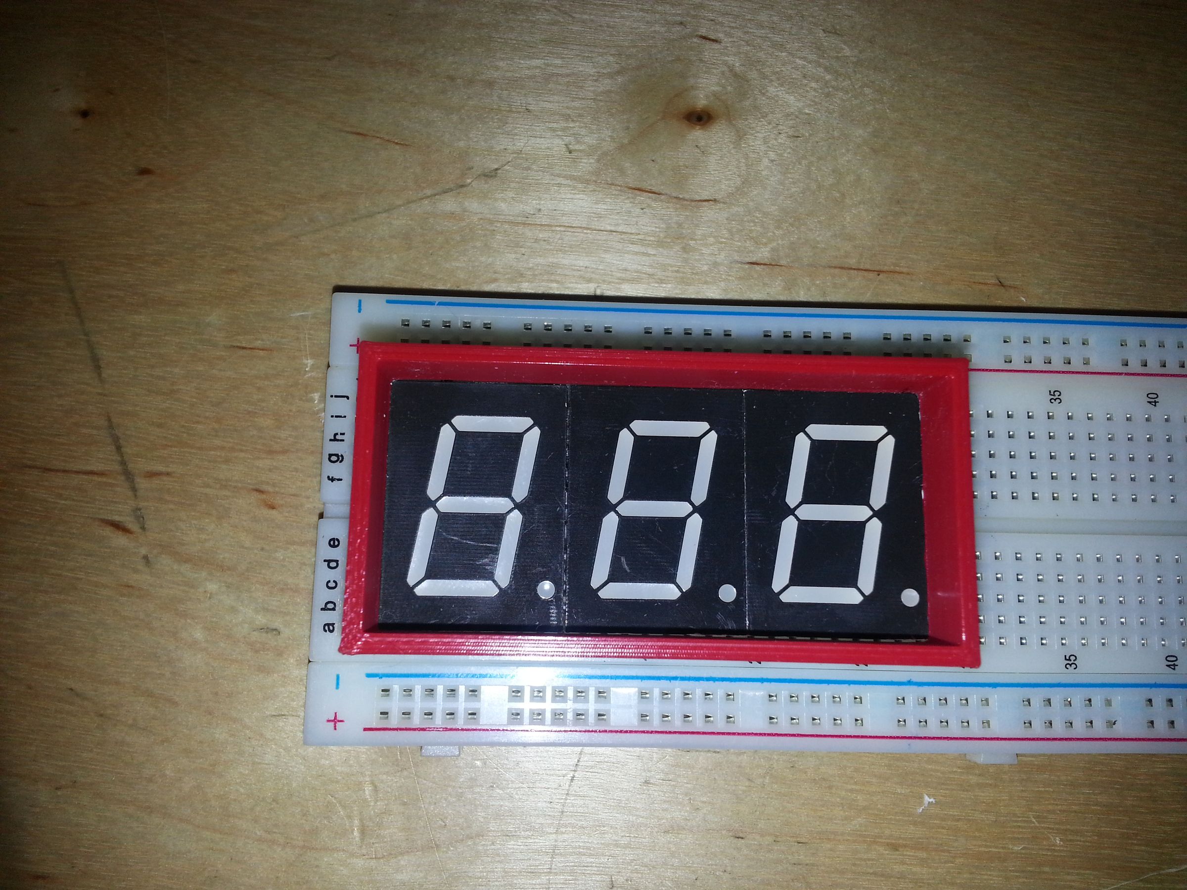 3D Printed Part. 3-digit 7-segment LED Enclosure. I Made It at TechShop ...