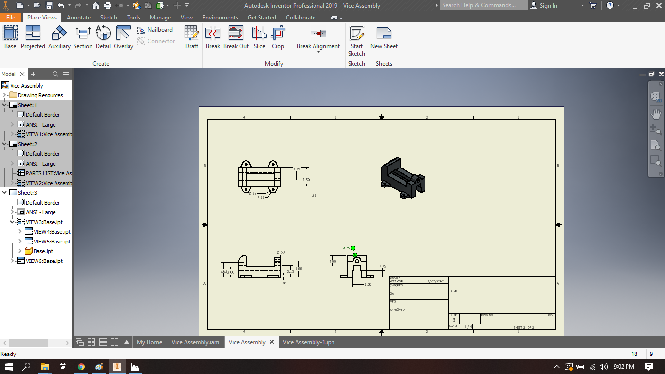 Inventor Assembly, Exploded Assembly, and Materials List : 31 Steps ...
