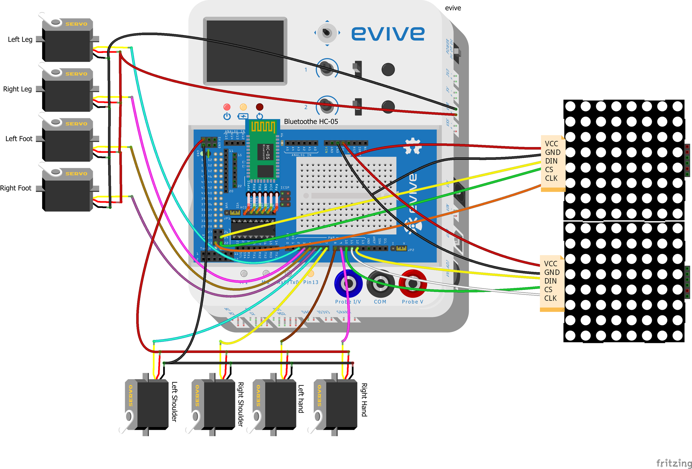 Make Smartphone Controlled Humanoid Bipedal Robot Using Evive- Arduino ...