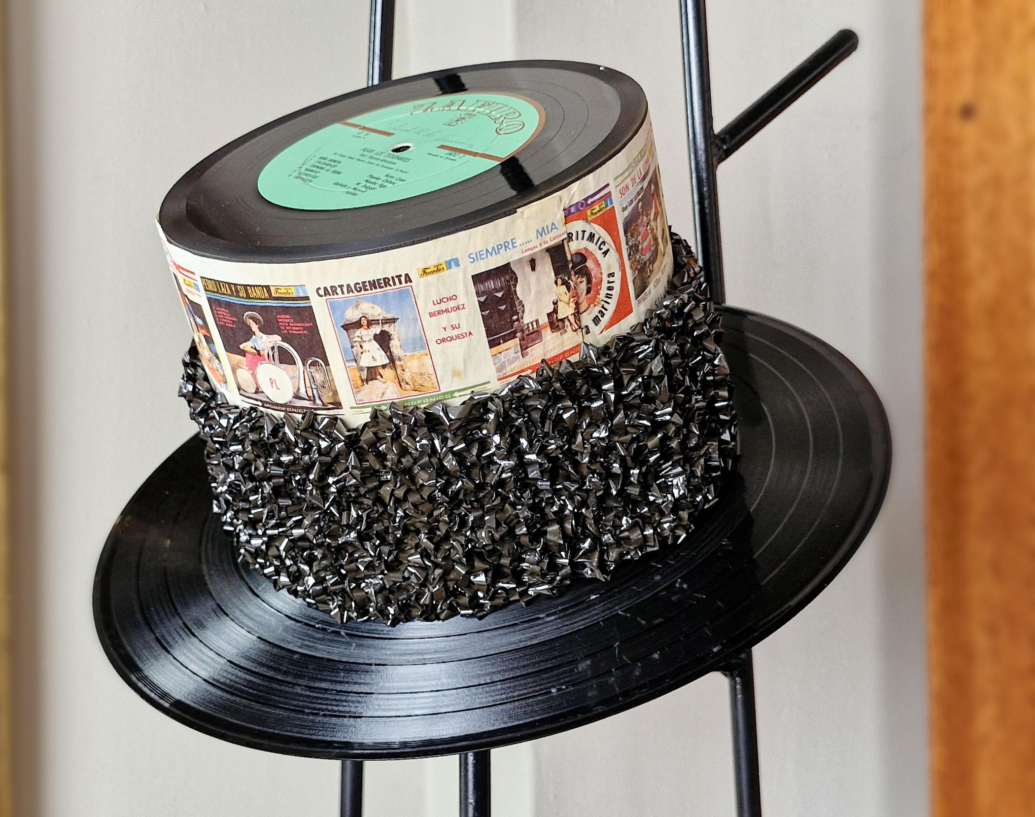 60s-Inspired Top Hat Made From Vinyl Records and Cassette Tapes : 10 Steps (with Pictures ...