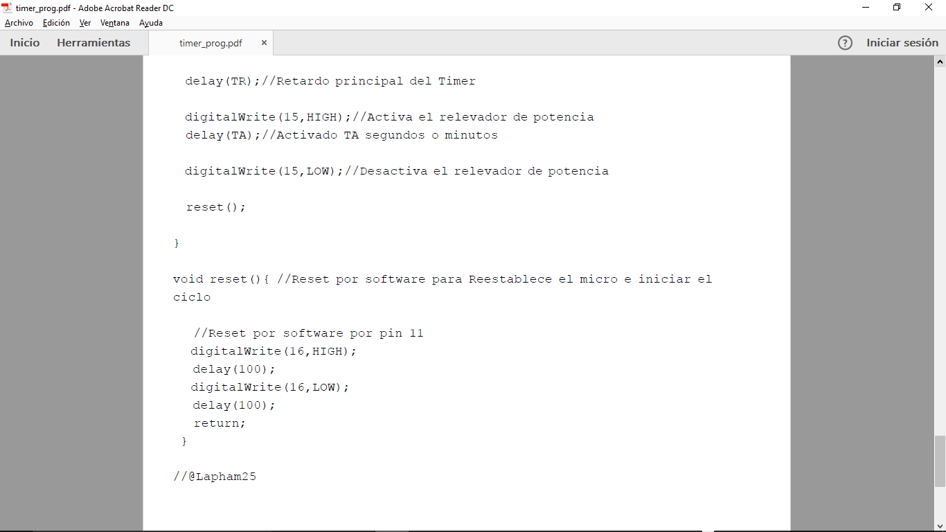 CIRCUITO TEMPORIZADOR PROGRAMABLE BASADO EN ARDUINO : 3 Steps ...