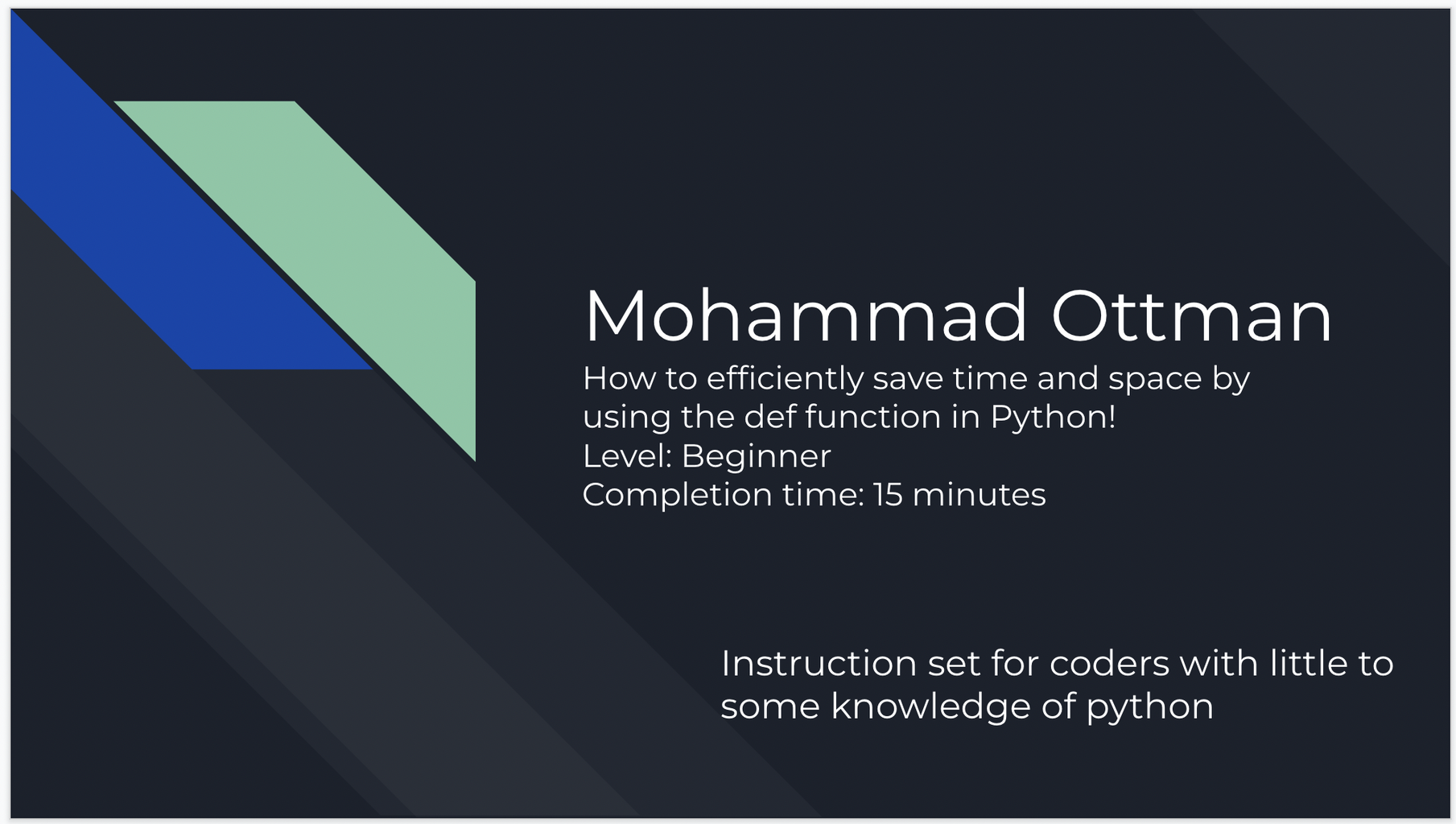 How To The Define Functions In Python To Save Space And Time 7 Steps Instructables