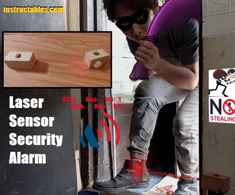 Laser Beam Sensor Security Alarm : 3 Steps - Instructables