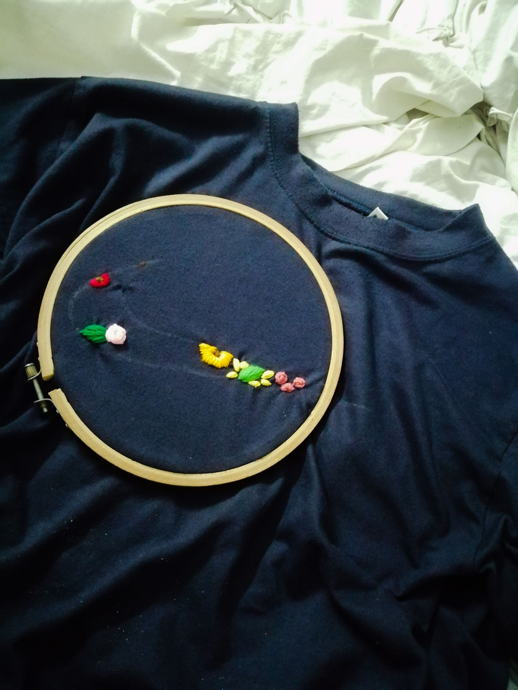 CUSTOMIZED T-SHIRT: SIMPLE YARN EMBROIDERY : 4 Steps (with Pictures ...