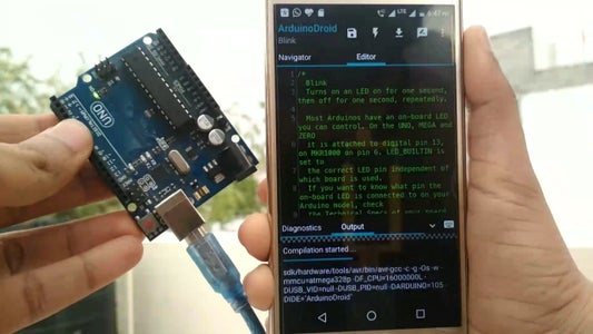 Arduino Programming Via Mobile Arduinodroid Arduino Ide For