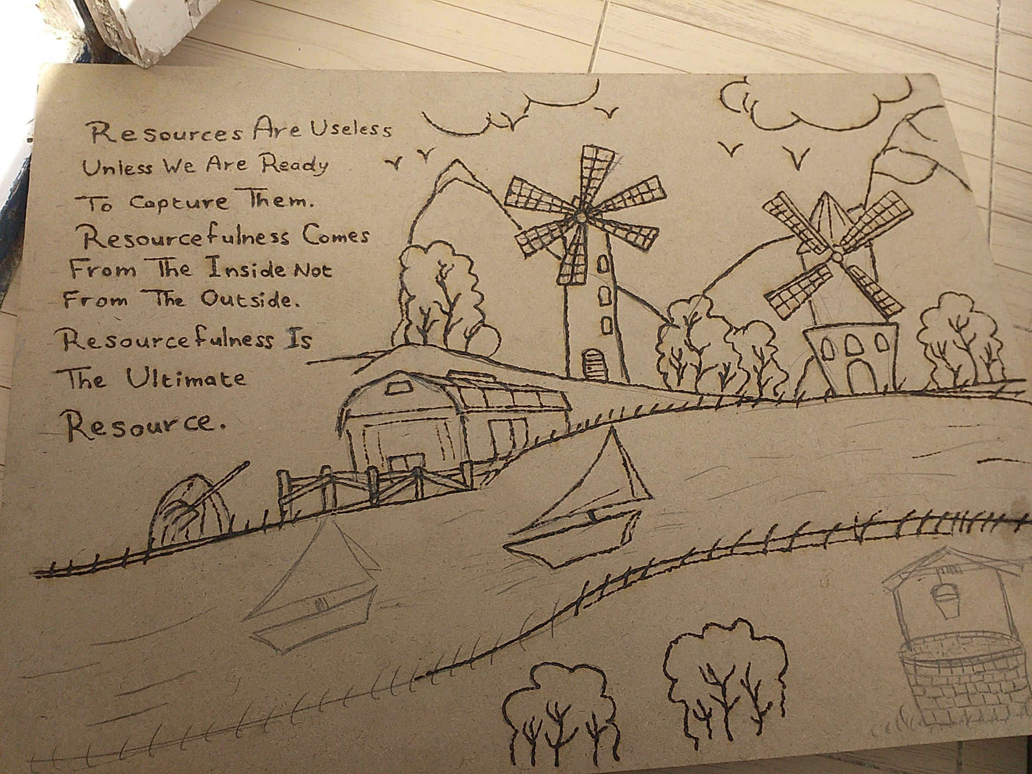 "Abundant Resources" - My Solar Pyrography Art : 4 Steps - Instructables