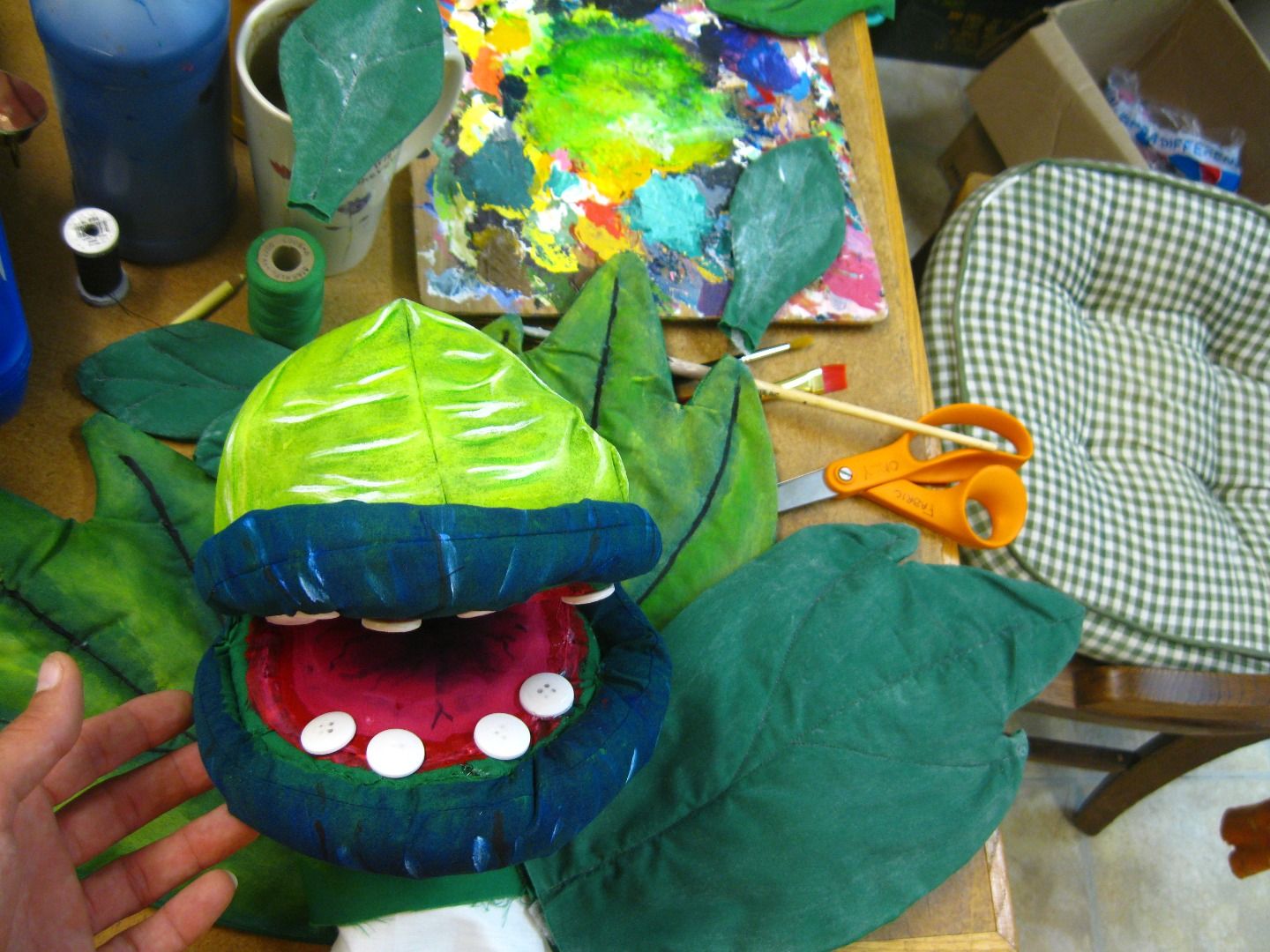 Audrey II Hand Puppet Little Shop of Horrors Halloween Prop : 3 Steps ...