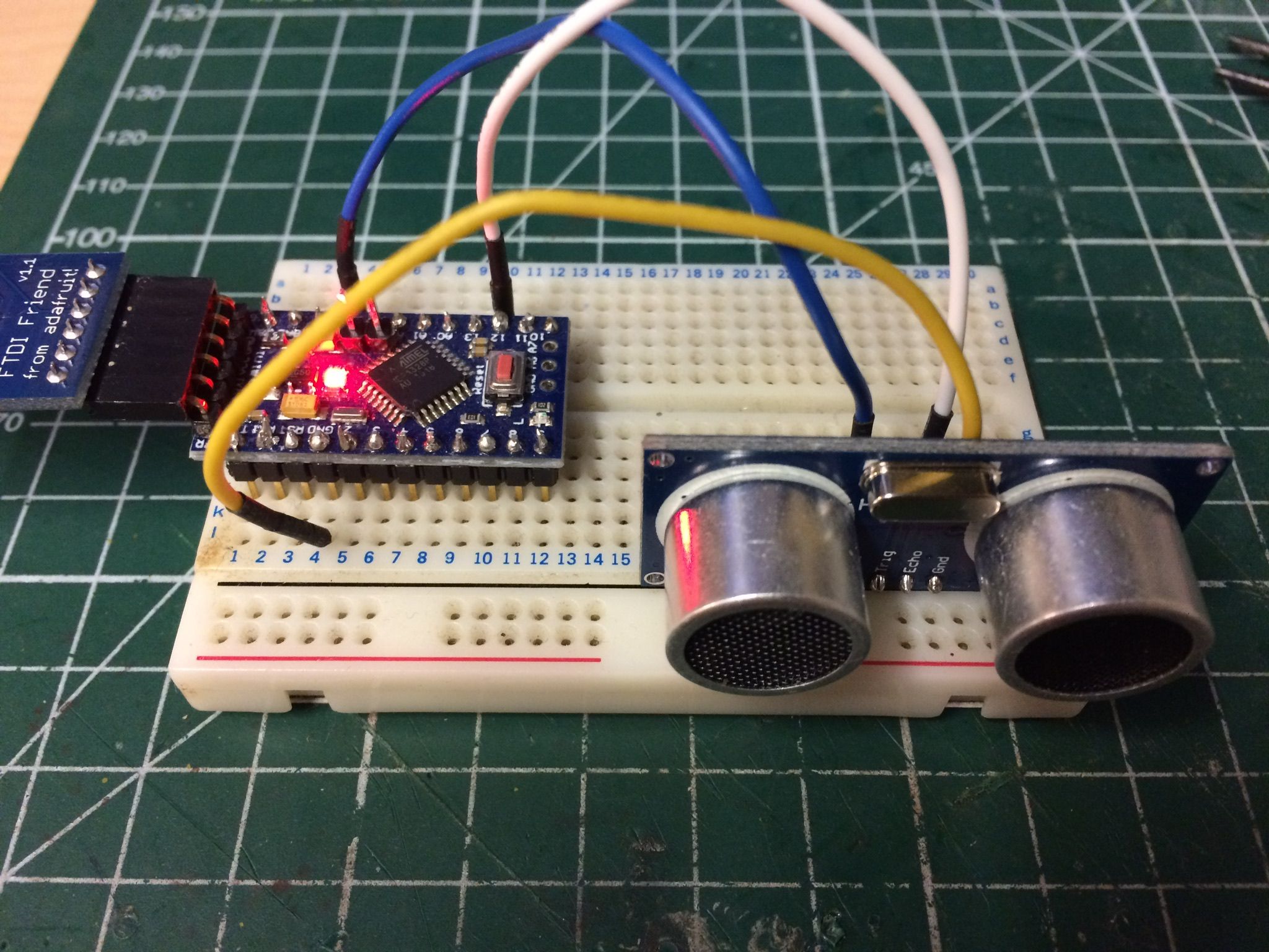 Super Simple Sonar on Arduino Pro-mini 5v With HC-SR04 Sonar Module : 3 ...