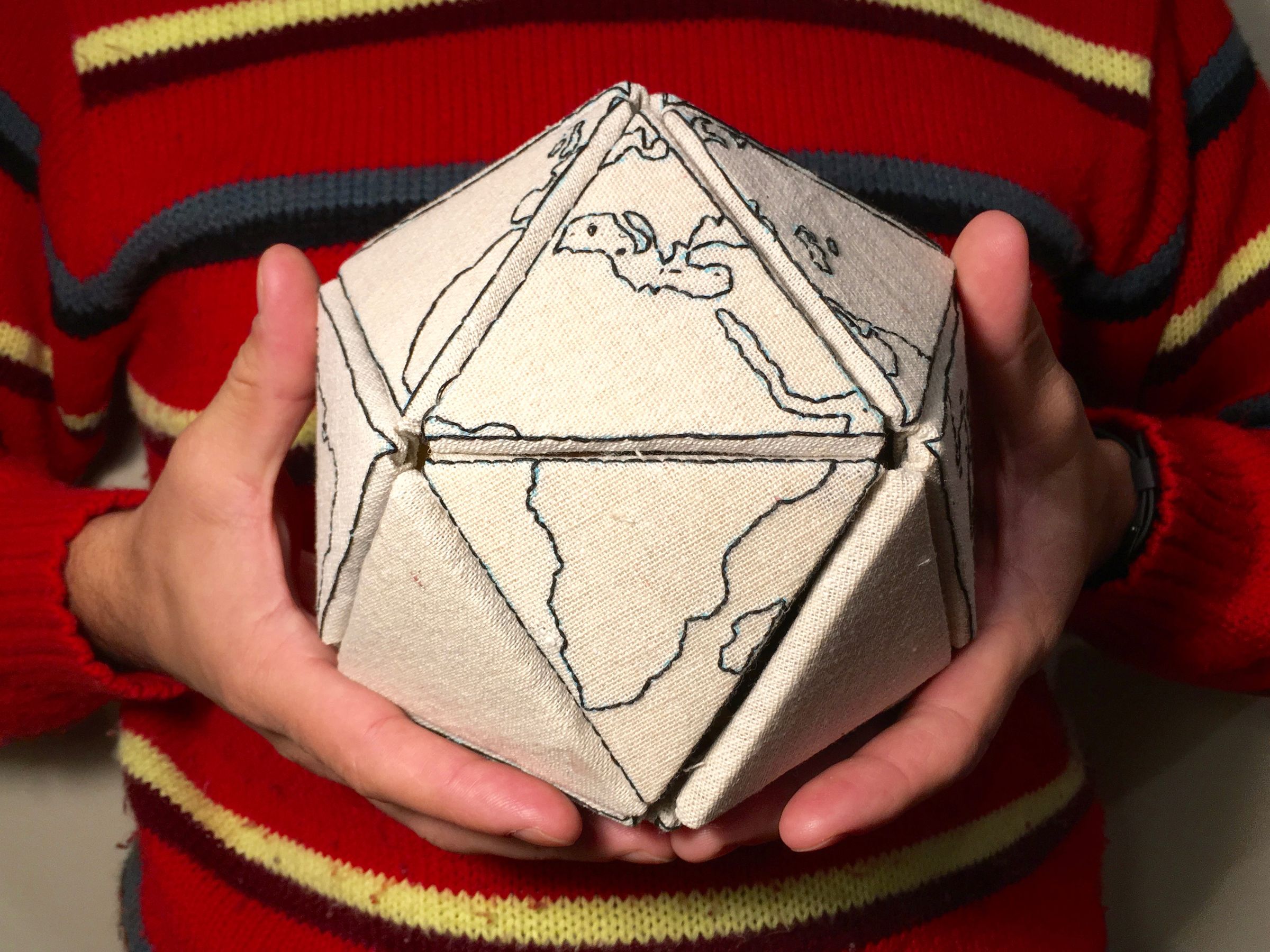 Embroidered Buckminster Fuller Map : 8 Steps (with Pictures ...