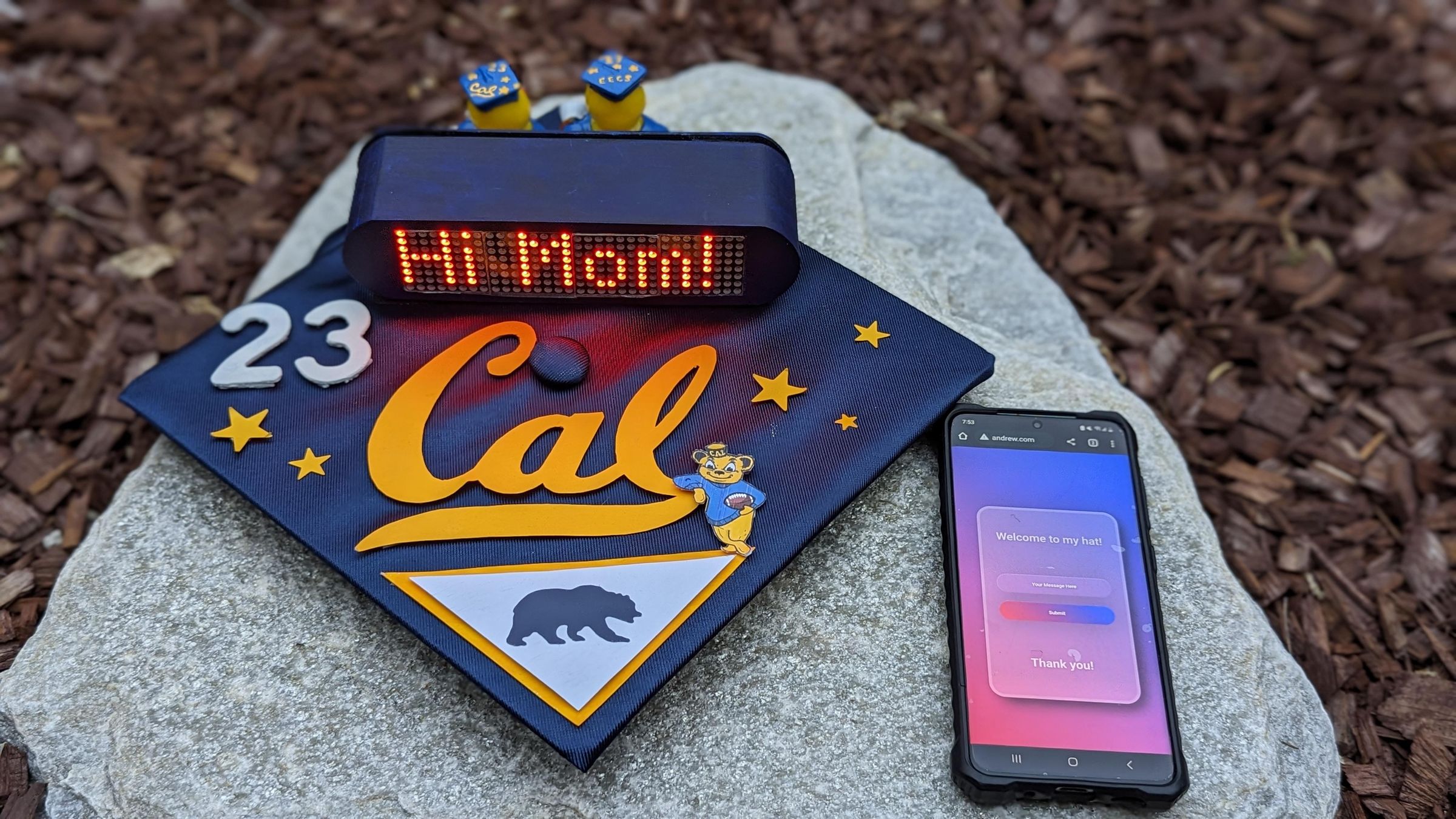 A WiFi Connected Display on My Grad Cap! 3D Printing and ESP32 : 9 ...
