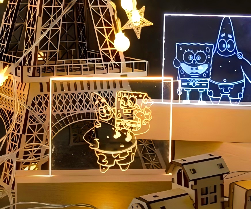 DIY SpongeBob Pattern Acrylic Lamp : 5 Steps - Instructables