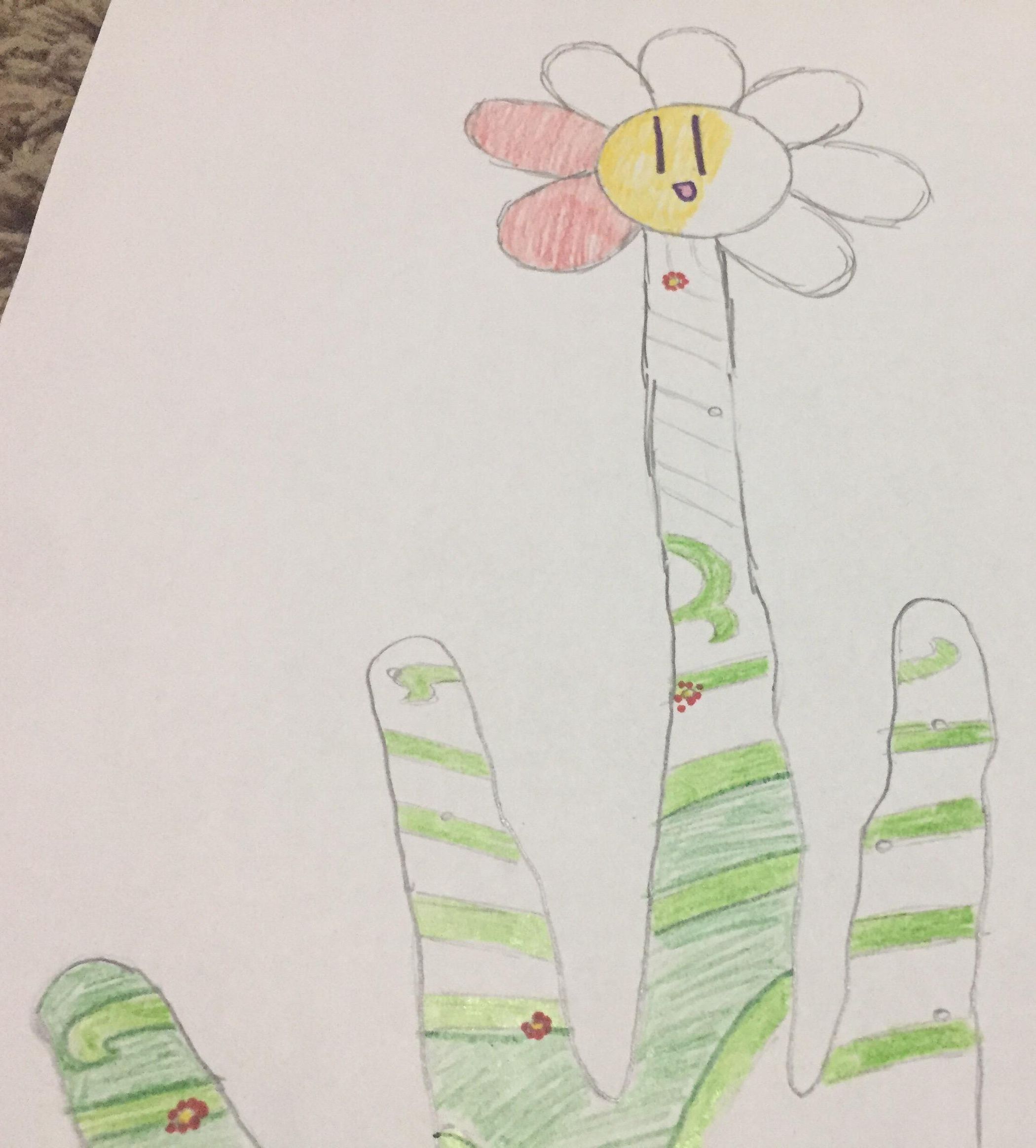 Easy Drawn Hand Flower for Kids : 5 Steps - Instructables