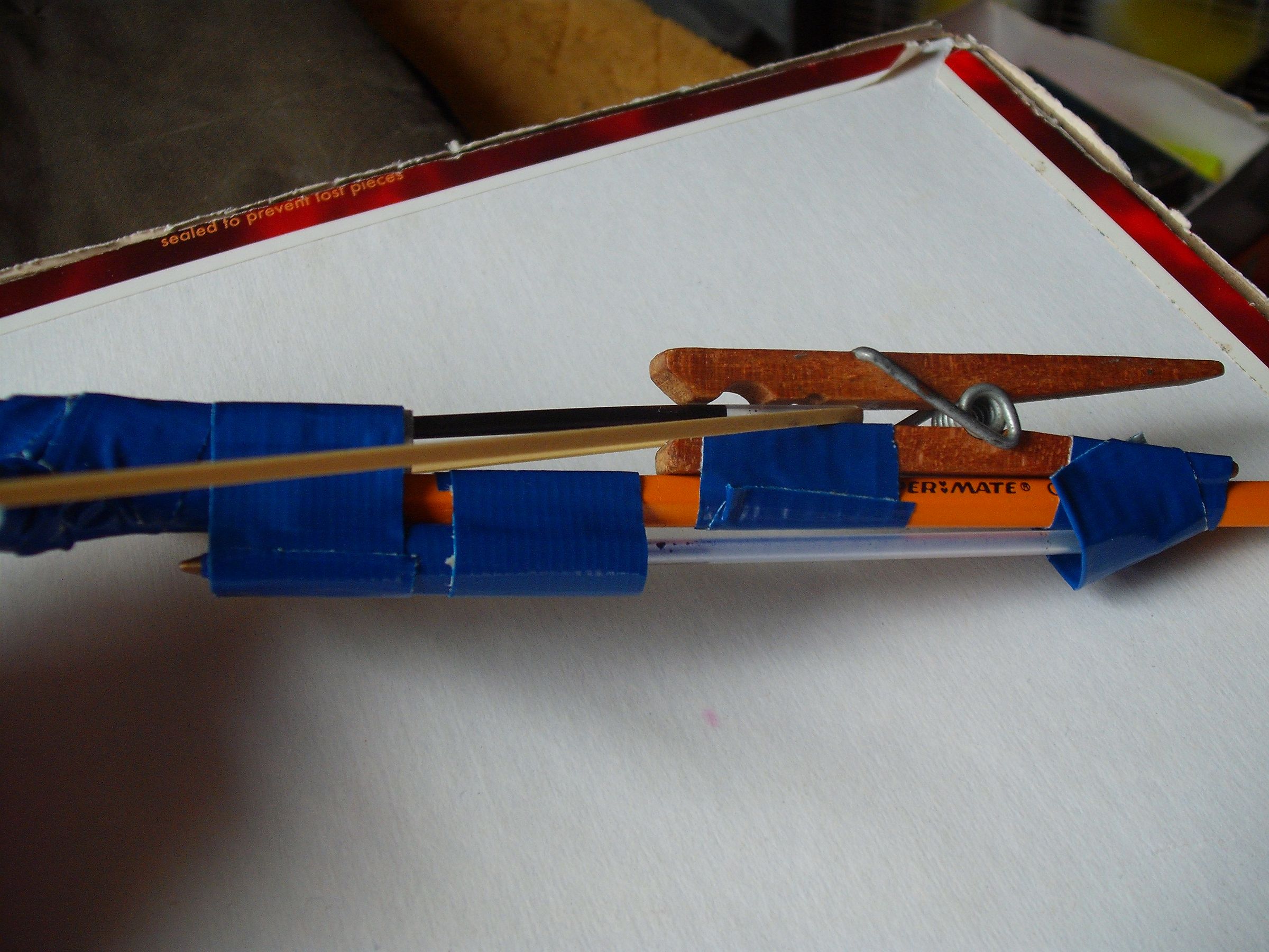 Pen Crossbow W/ Two "bolt" Storage : 6 Steps - Instructables