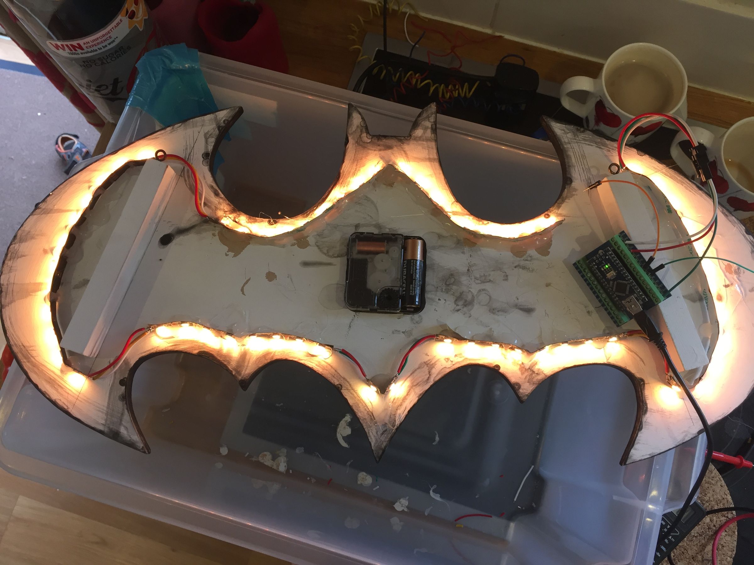 Batman LED Nightlight & Clock (Arduino) : 8 Steps - Instructables
