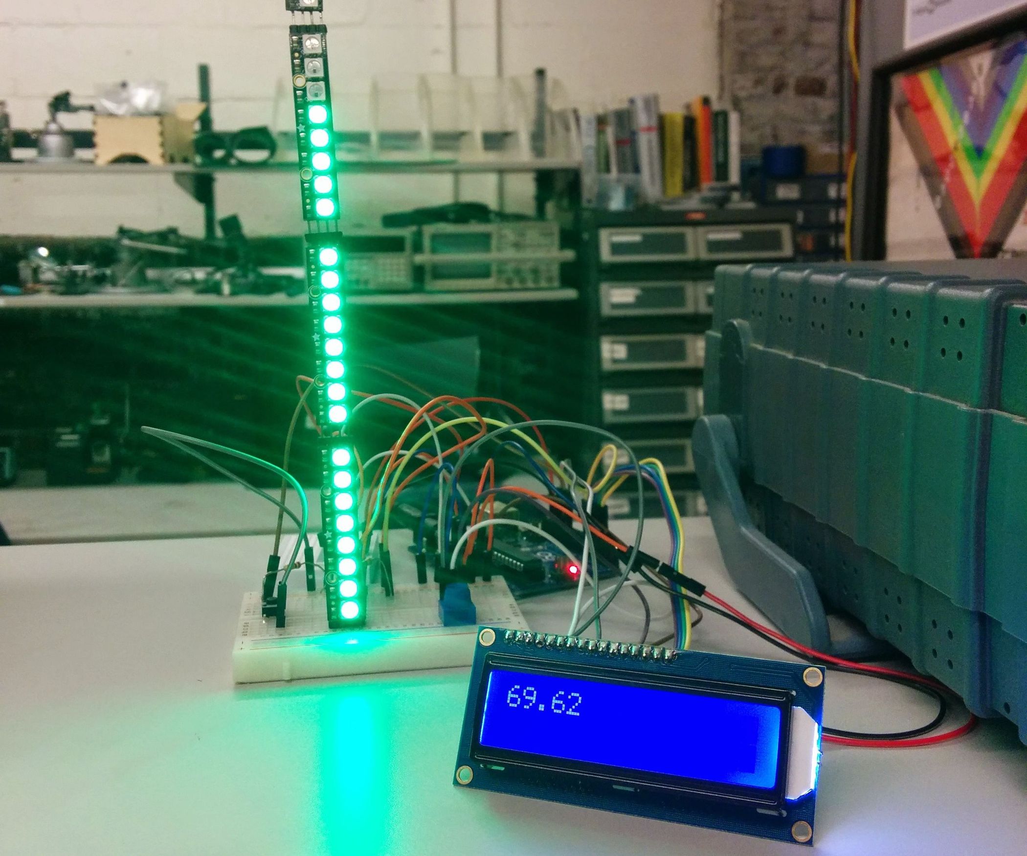 Indoor Thermometer With Both LCD and "Analog" Readout With NeoPixels ...