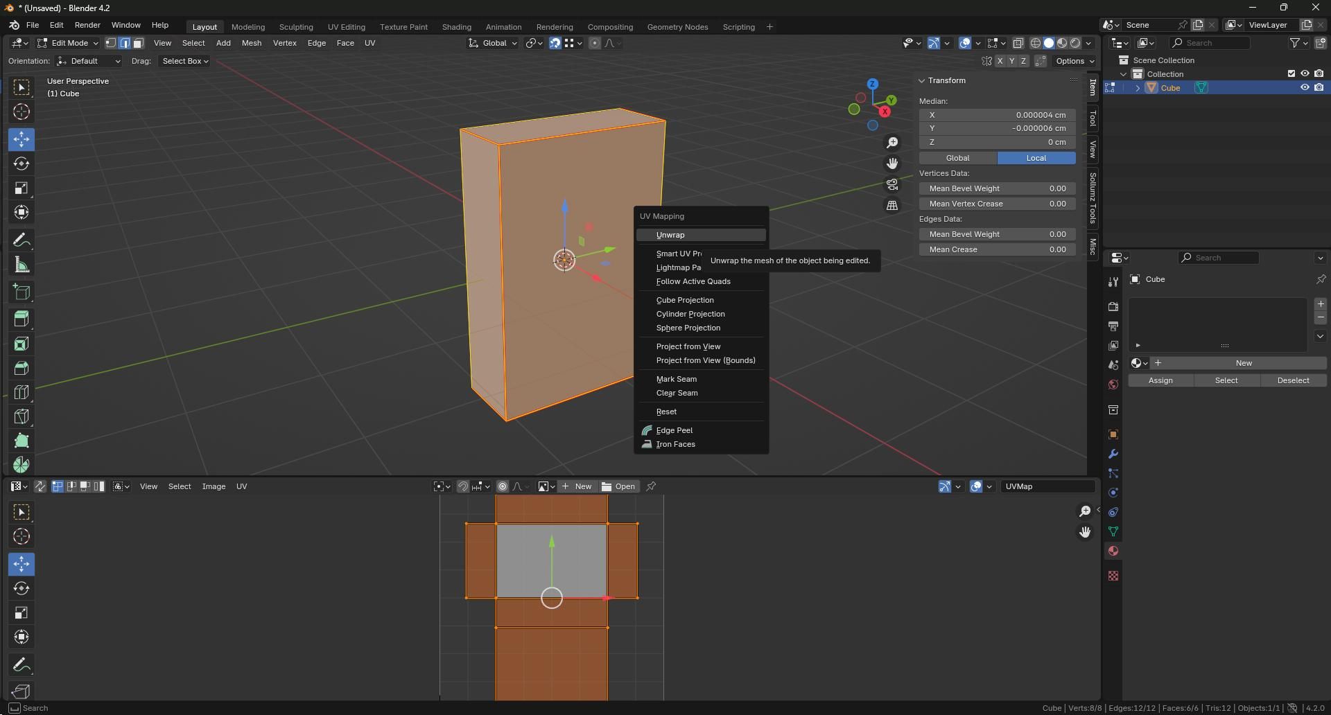 Tutorial: Unwrapping UVs and Applying a Unique Texture in Blender : 7 ...