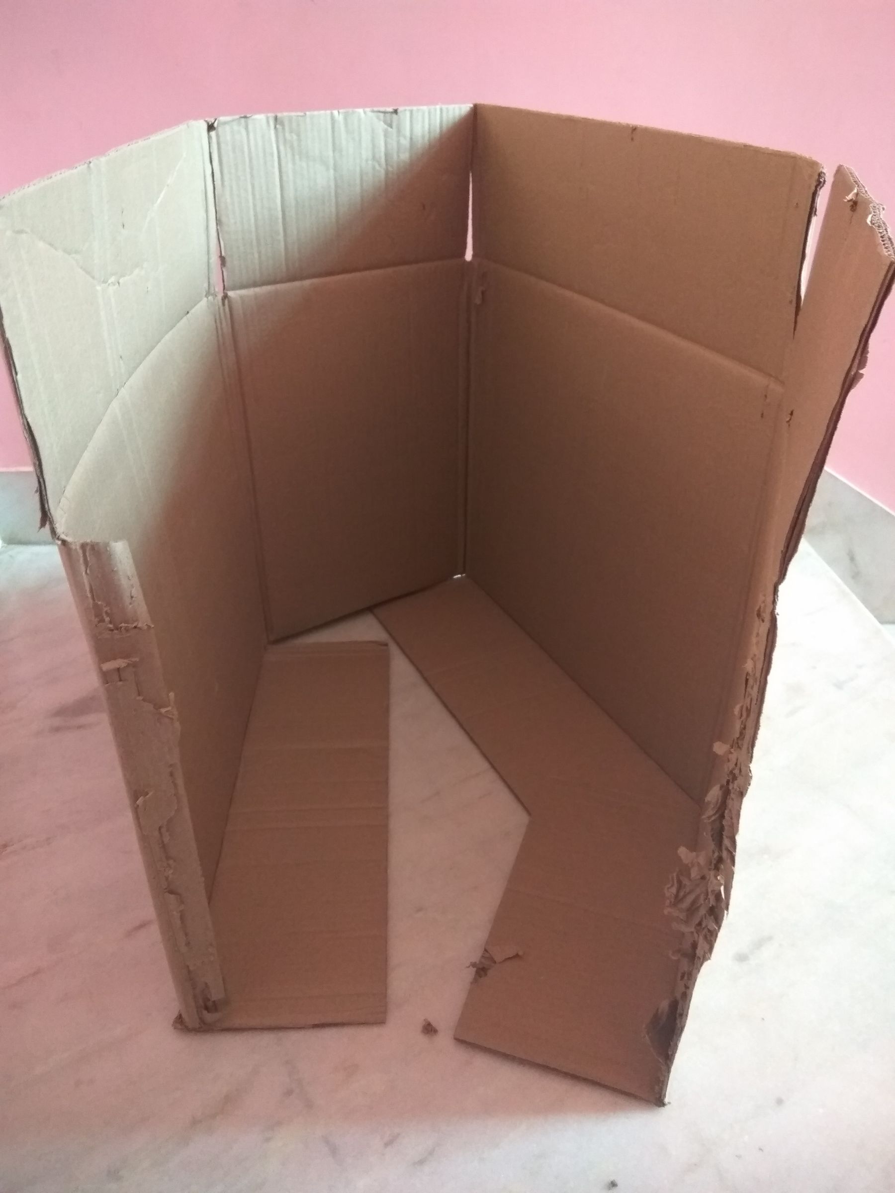 School Bag Study Table From Waste Carton Box : 12 Steps (with Pictures ...