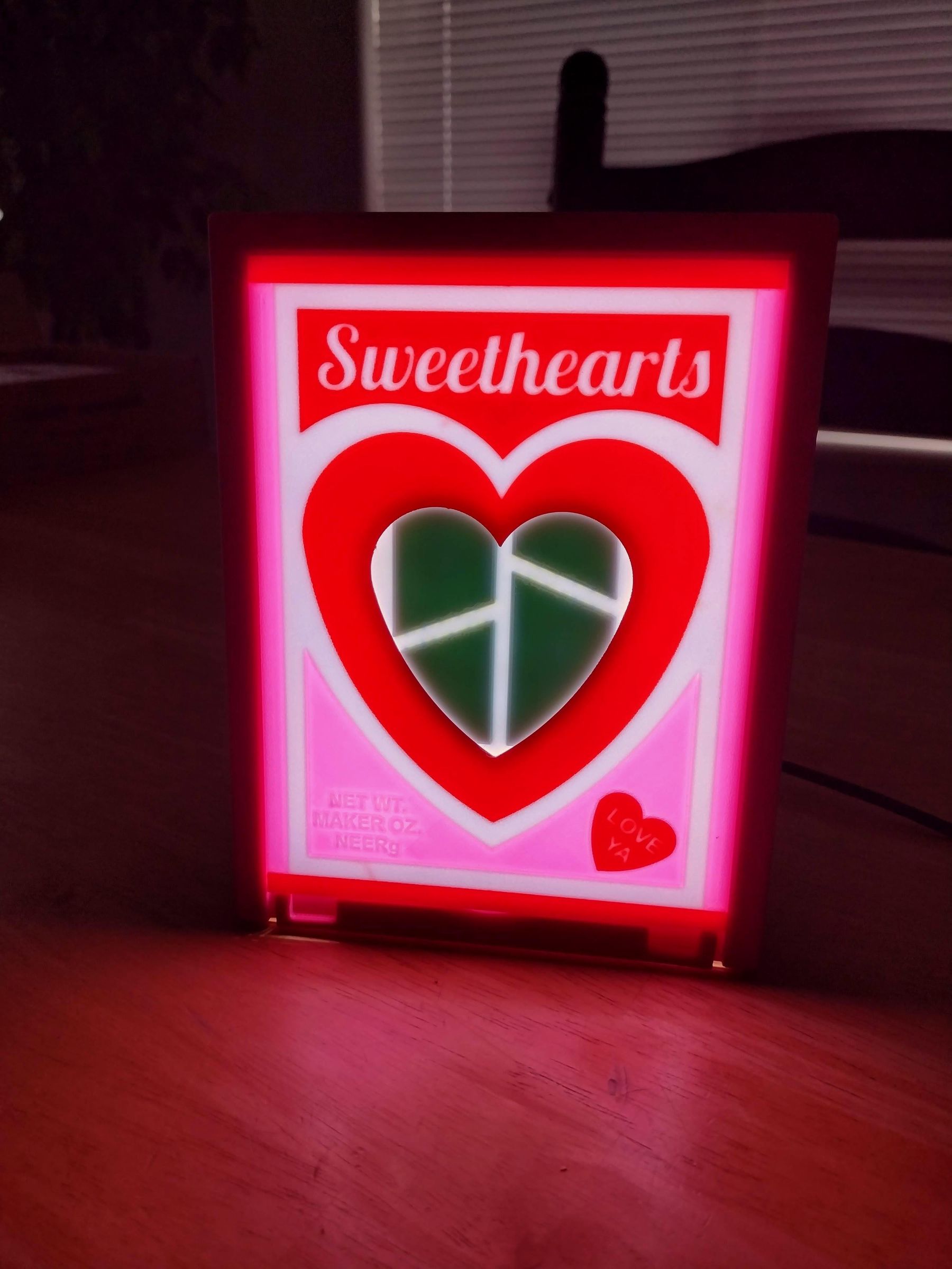 Sweethearts Candy Lightbox W/ Color Lithophane : 5 Steps (with Pictures ...