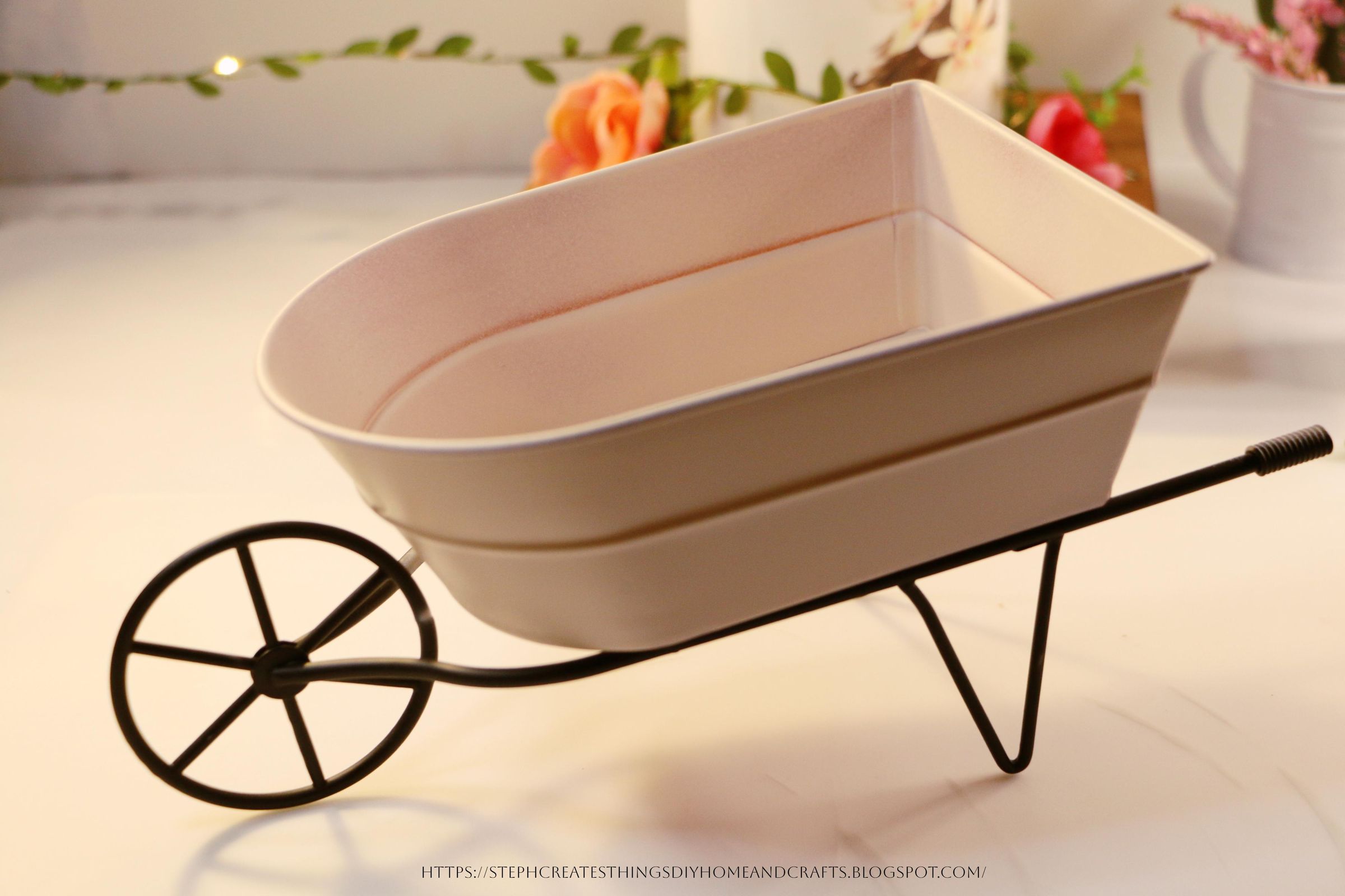 $5 MINI WHEELBARROW DECORATION REDESIGN : 5 Steps (with Pictures ...