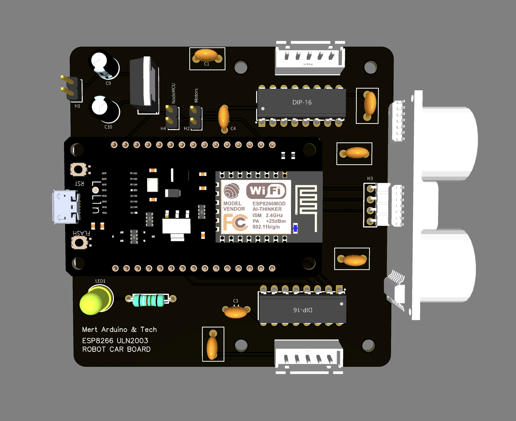 ESP8266 Two Wheel Robot (NodeMCU and Stepper Motor) : 8 Steps ...