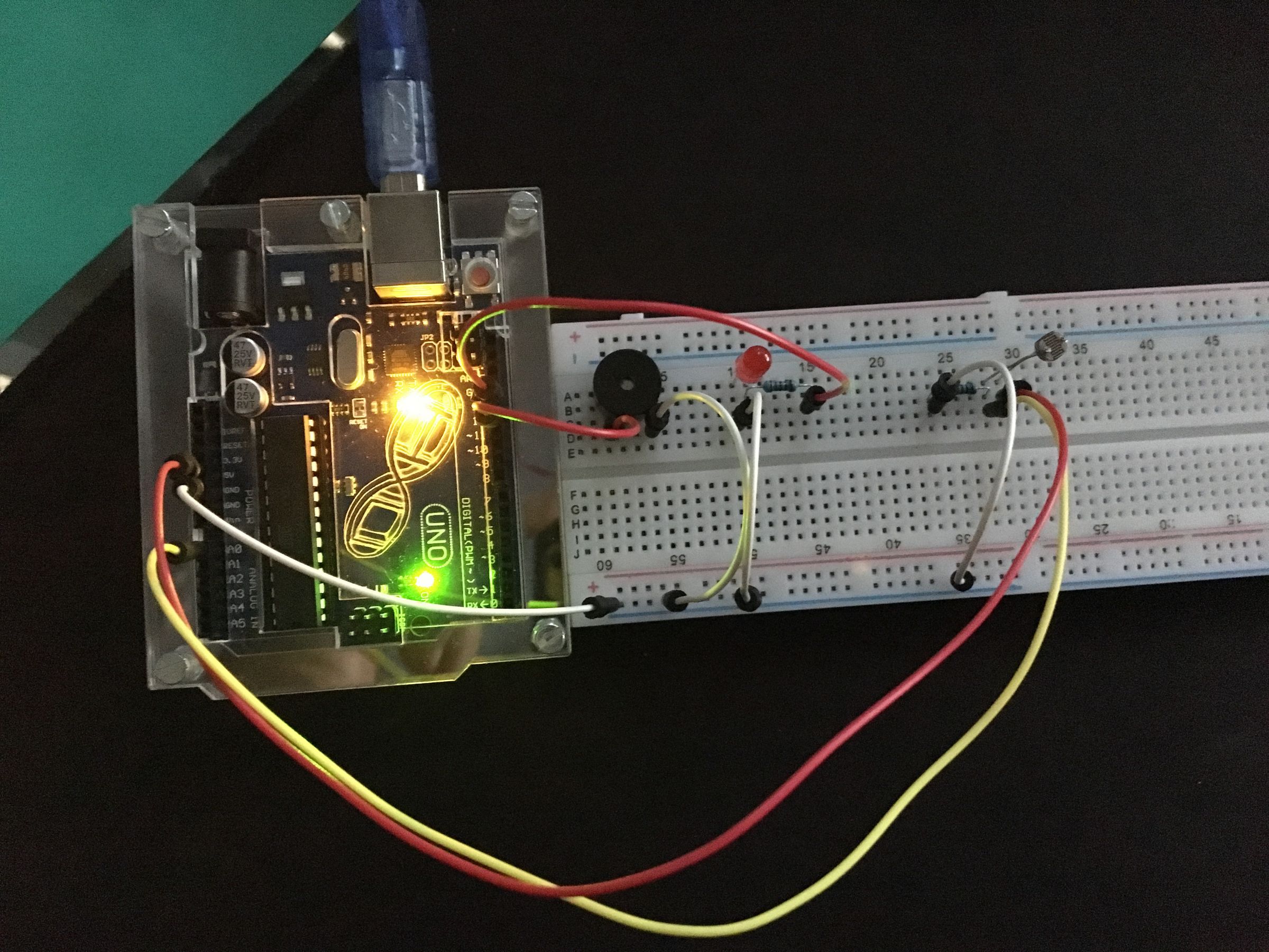 Arduino - Buzzer With LDR and LED : 5 Steps (with Pictures) - Instructables