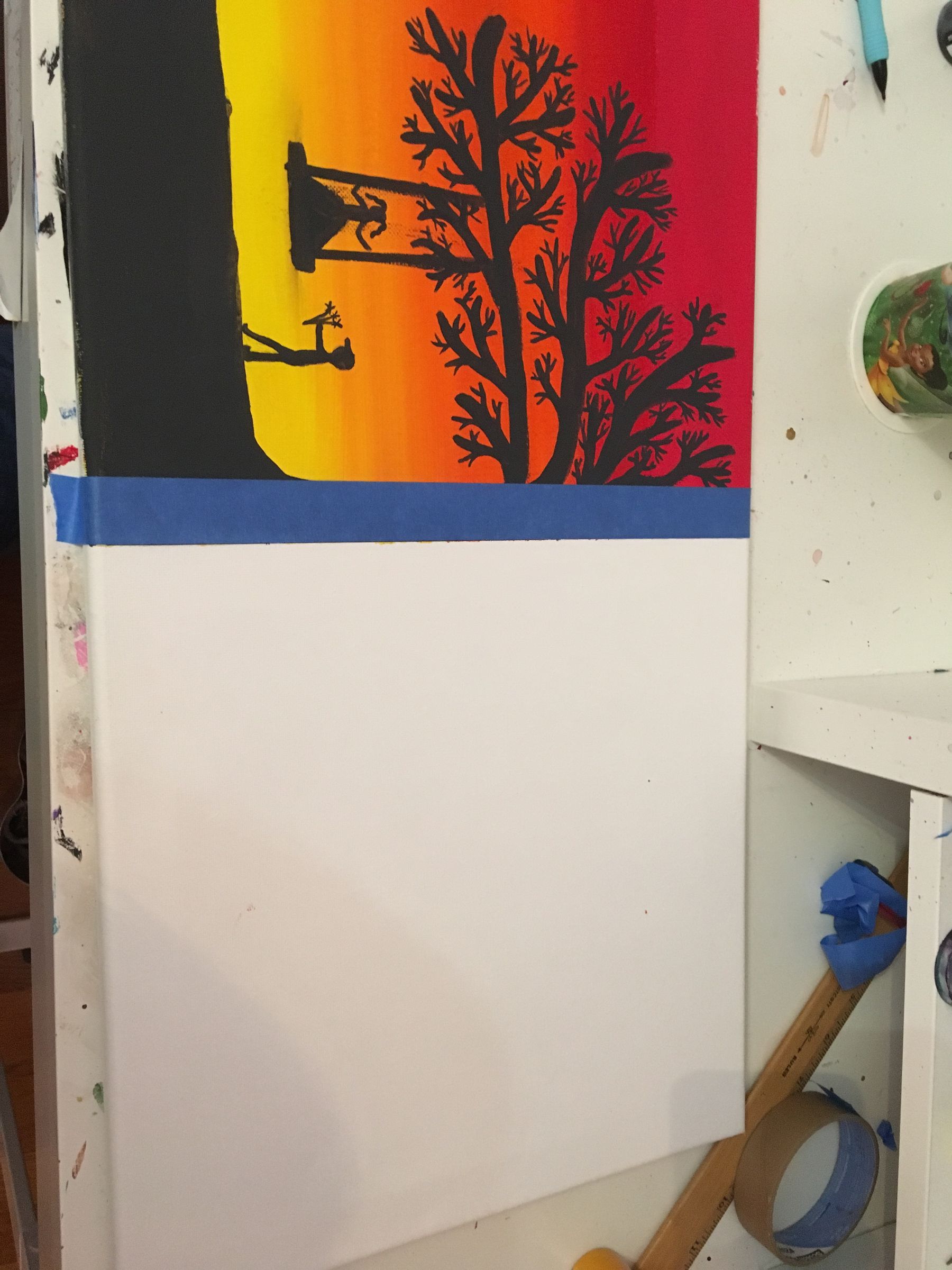 How to Paint a Half and Half Tree Landscape : 21 Steps - Instructables