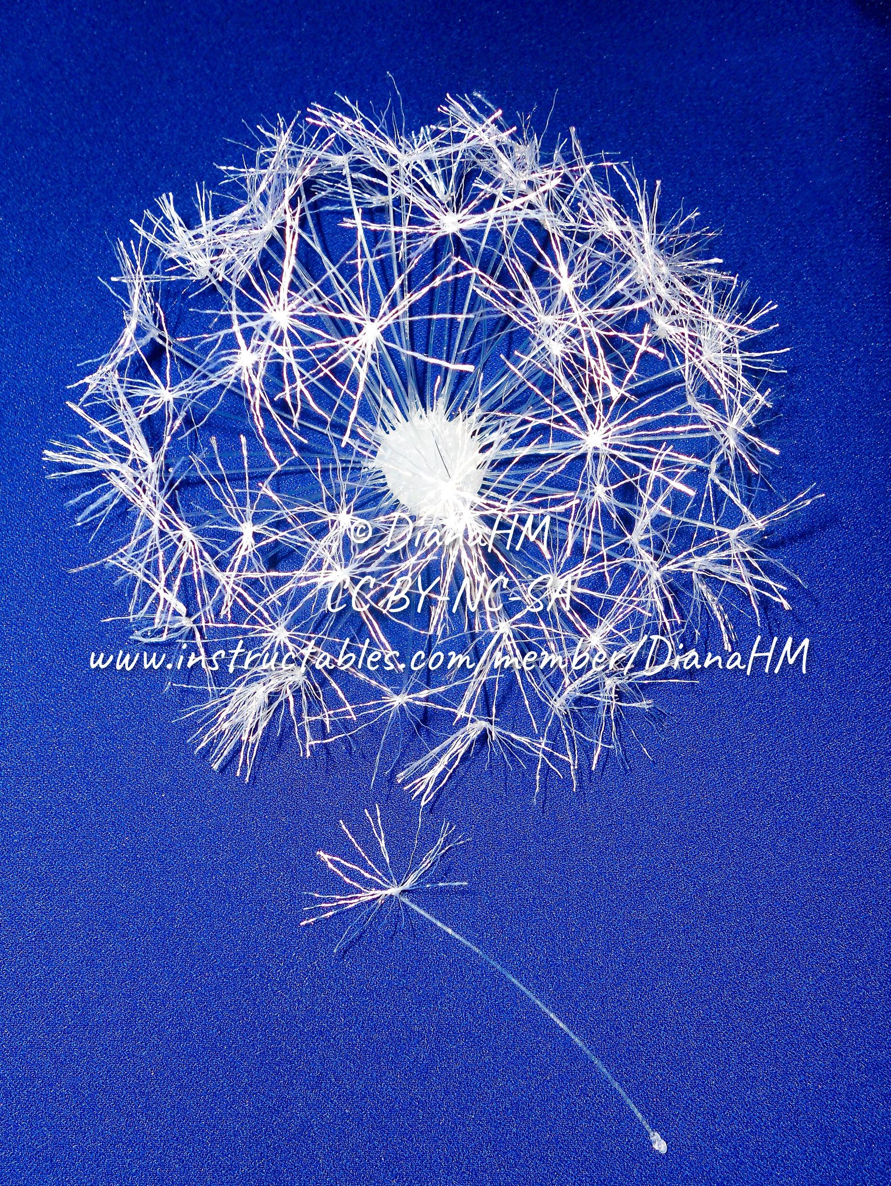Delicate Dandelion Made of Ribbon, Glue and Fishing Line : 7 Steps ...