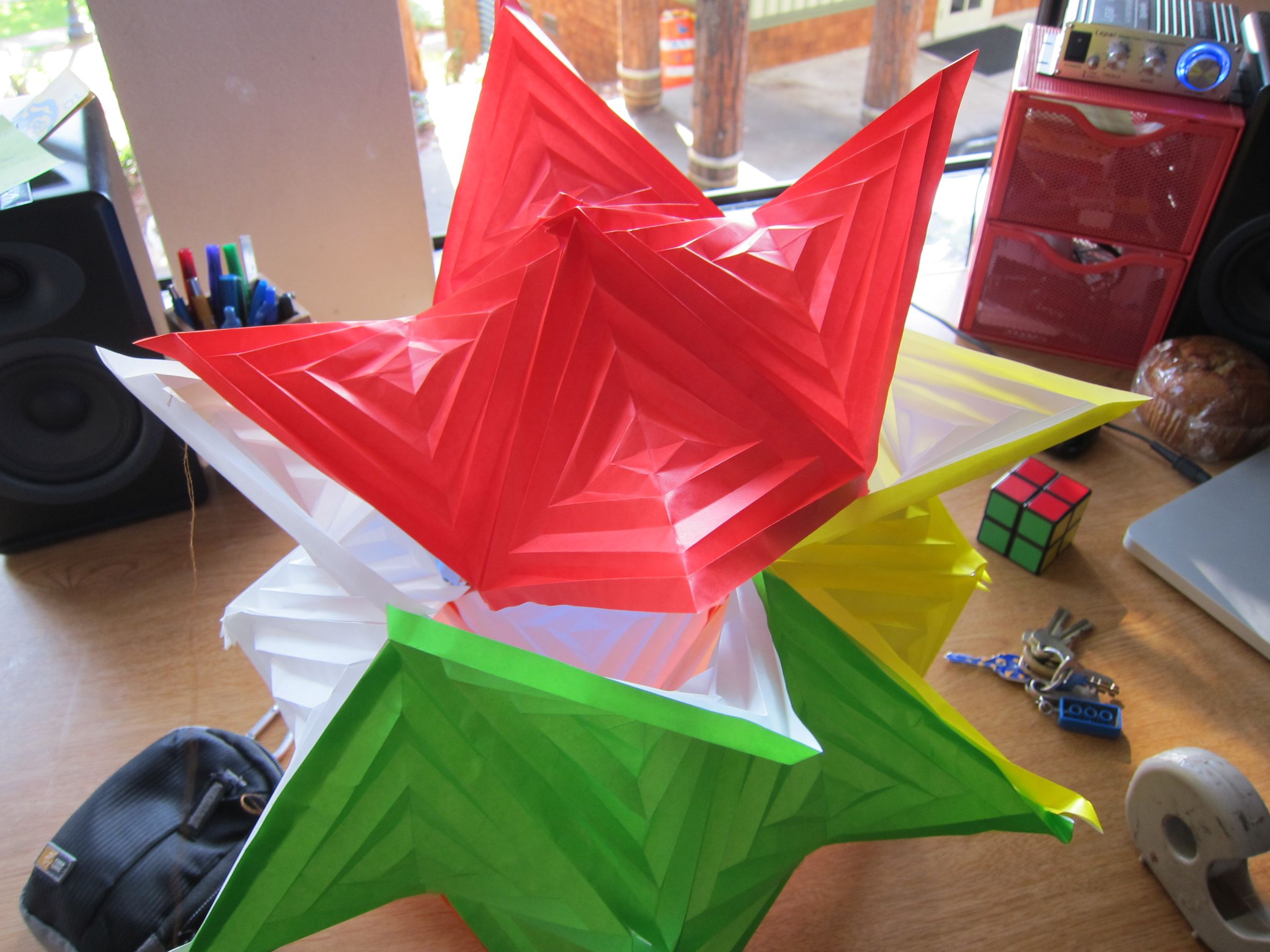 Paper "Cube" Made of Hyperbolic Paraboloids - Modular Math Origami : 7 ...