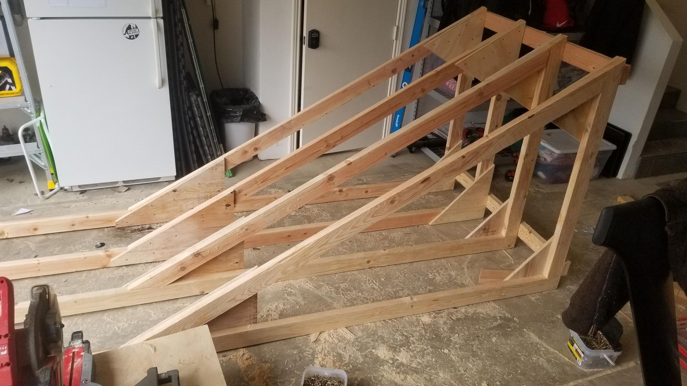 How to Build a Garage Bouldering Wall With Inside Storage Shelves : 13 ...