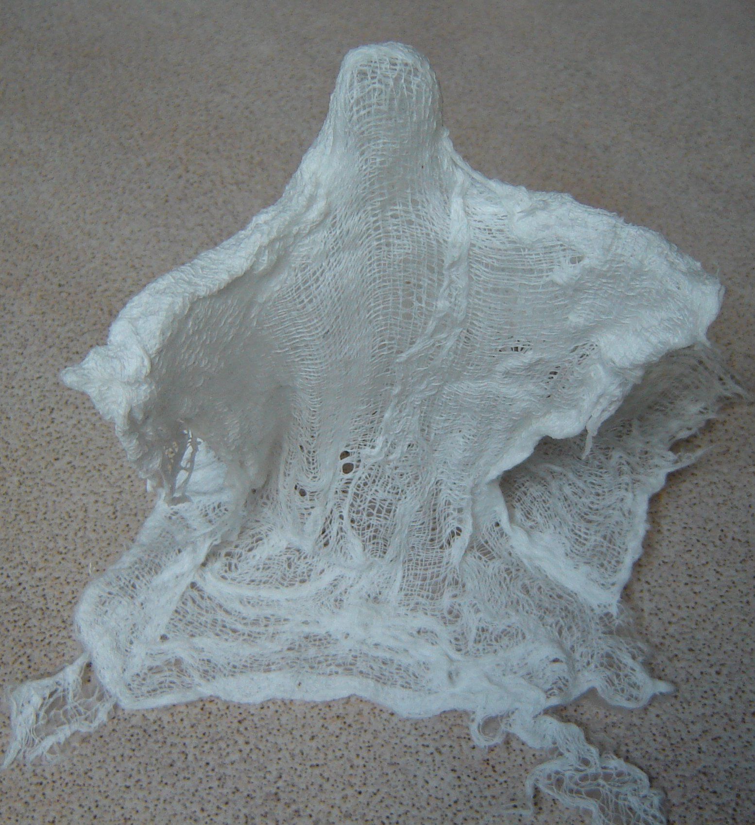Cheesecloth Ghosts Cornstarch
