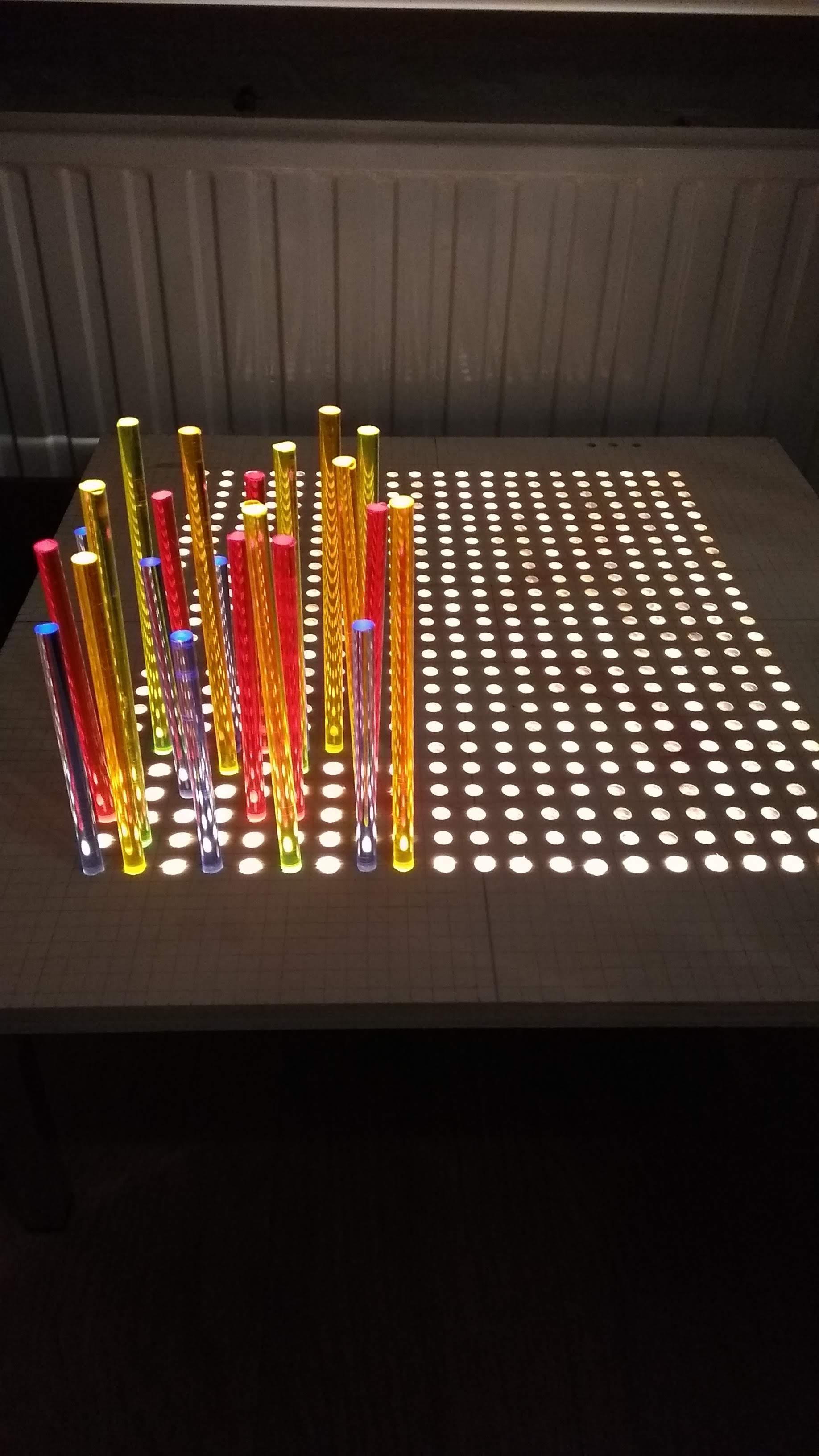 Fiber Optics, Acrylic Rods and Led Panel in the Visual Art Project ...