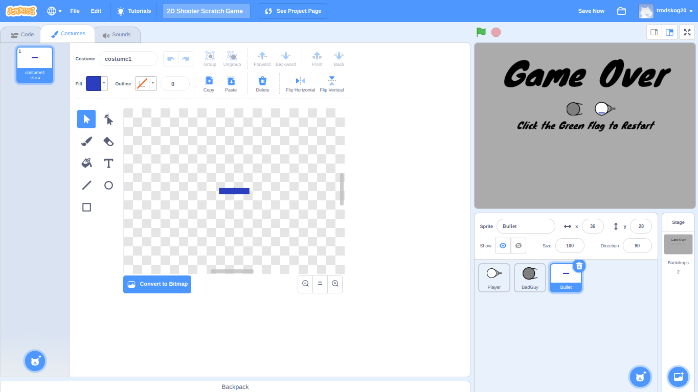 2D Shooter Scratch Game : 11 Steps - Instructables