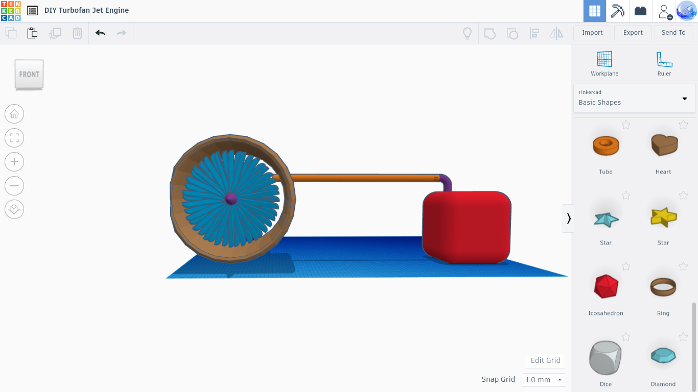 Jet Engine W/ Tinkercad (Make It Move Contest) : 8 Steps - Instructables
