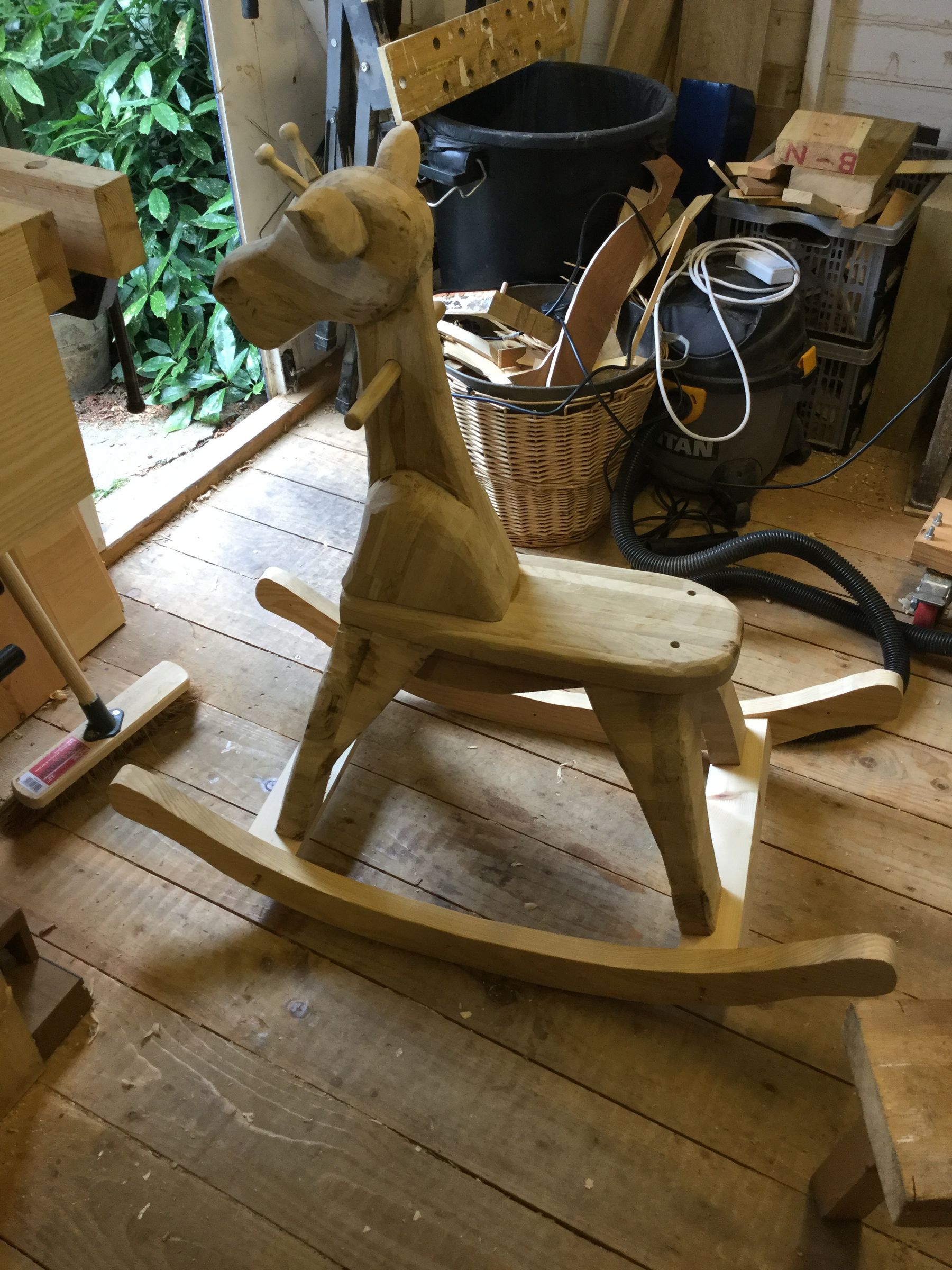Wooden Rocking Horse Giraffe - Made Out of Kitchen Worktop : 14 Steps ...
