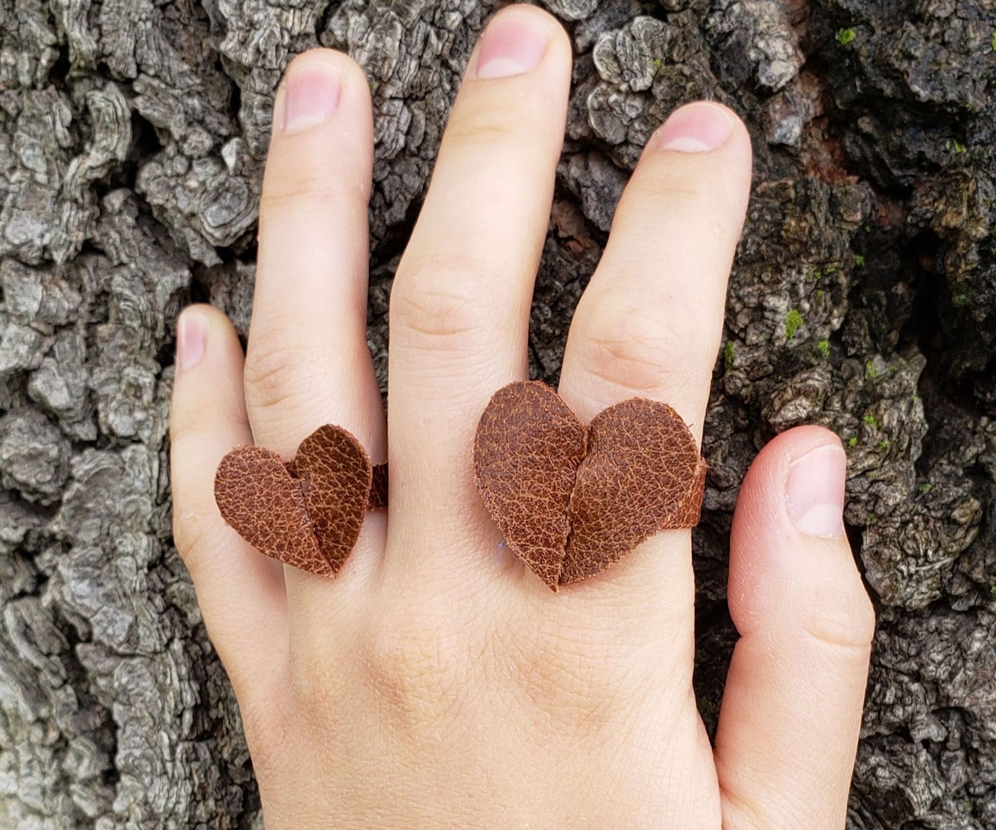 Leather Heart Ring (With Customizable Template) : 4 Steps (with ...