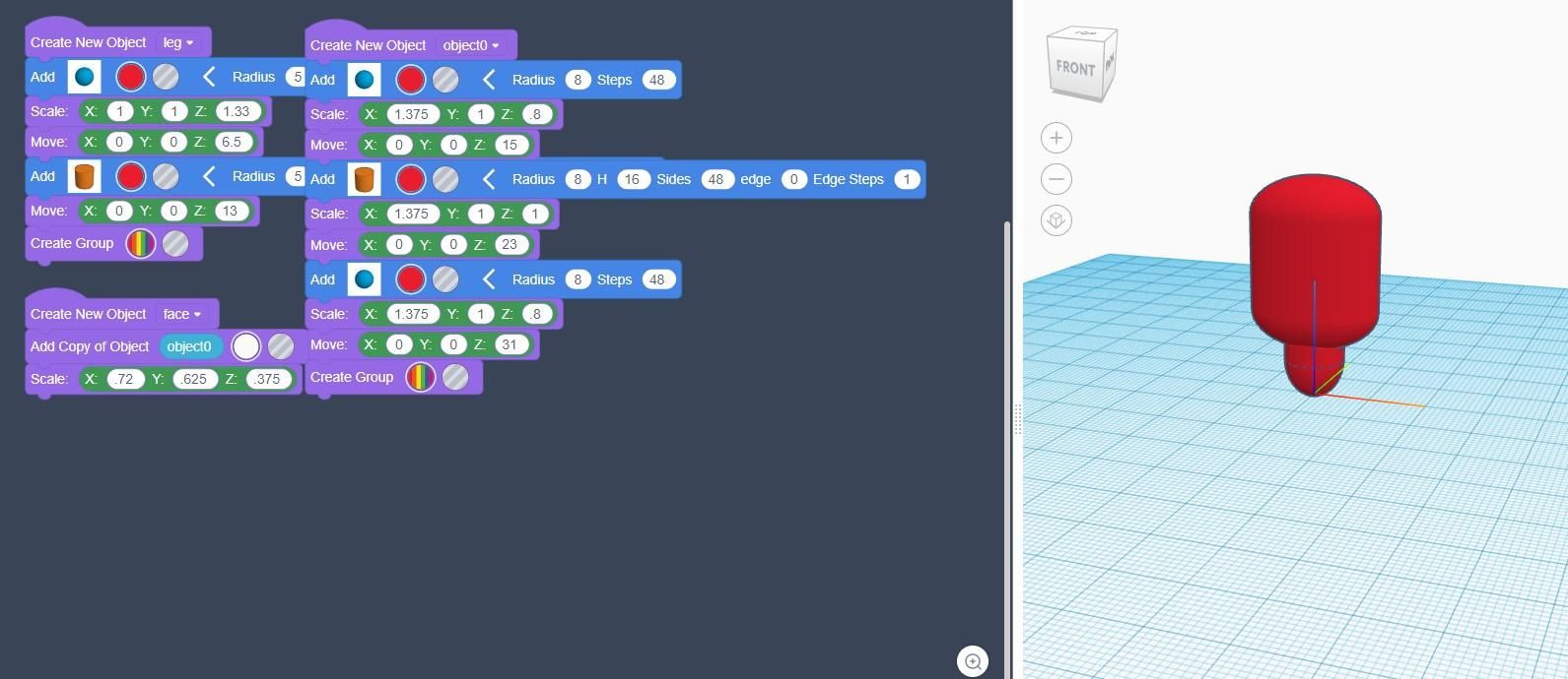 Among Us Character With Tinkercad Code Blocks : 6 Steps (with Pictures ...