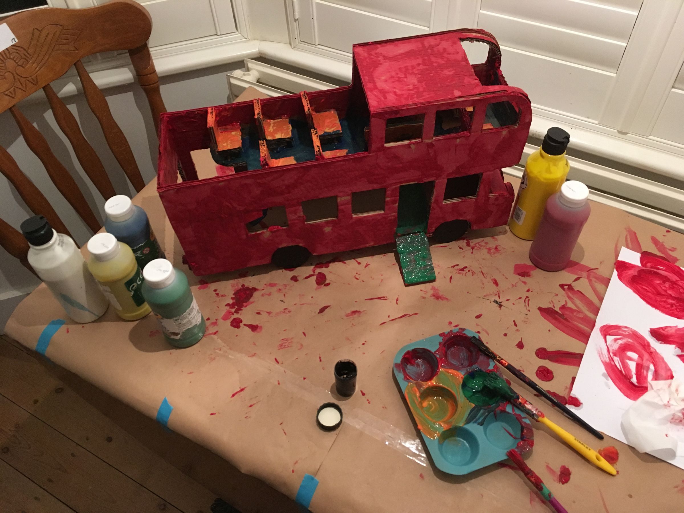 Cardboard Box Bus - for a Toy Ride : 16 Steps (with Pictures ...