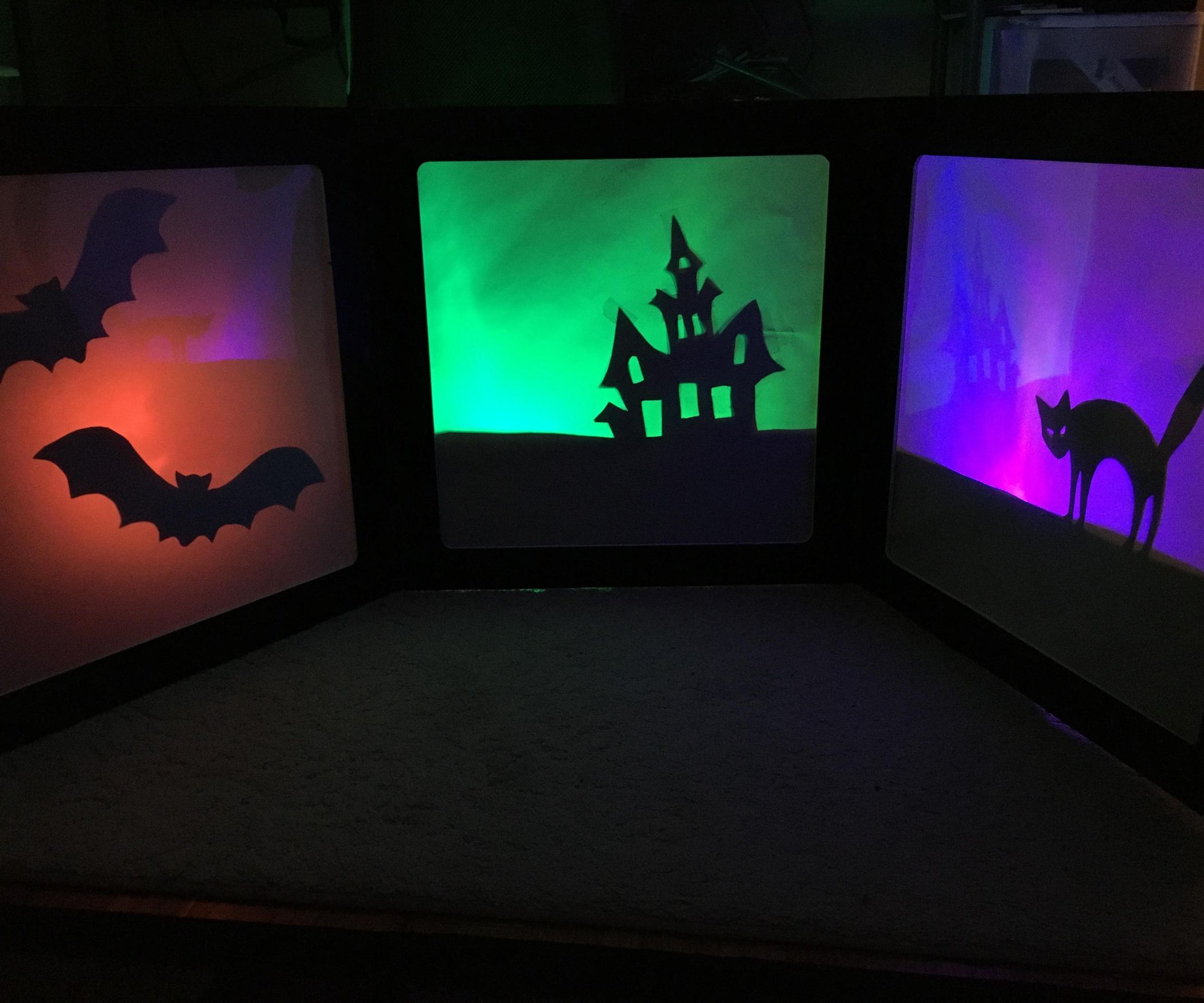 Spooky Shadowboxes: UpCycled Halloween Light Displays (Using Desk ...
