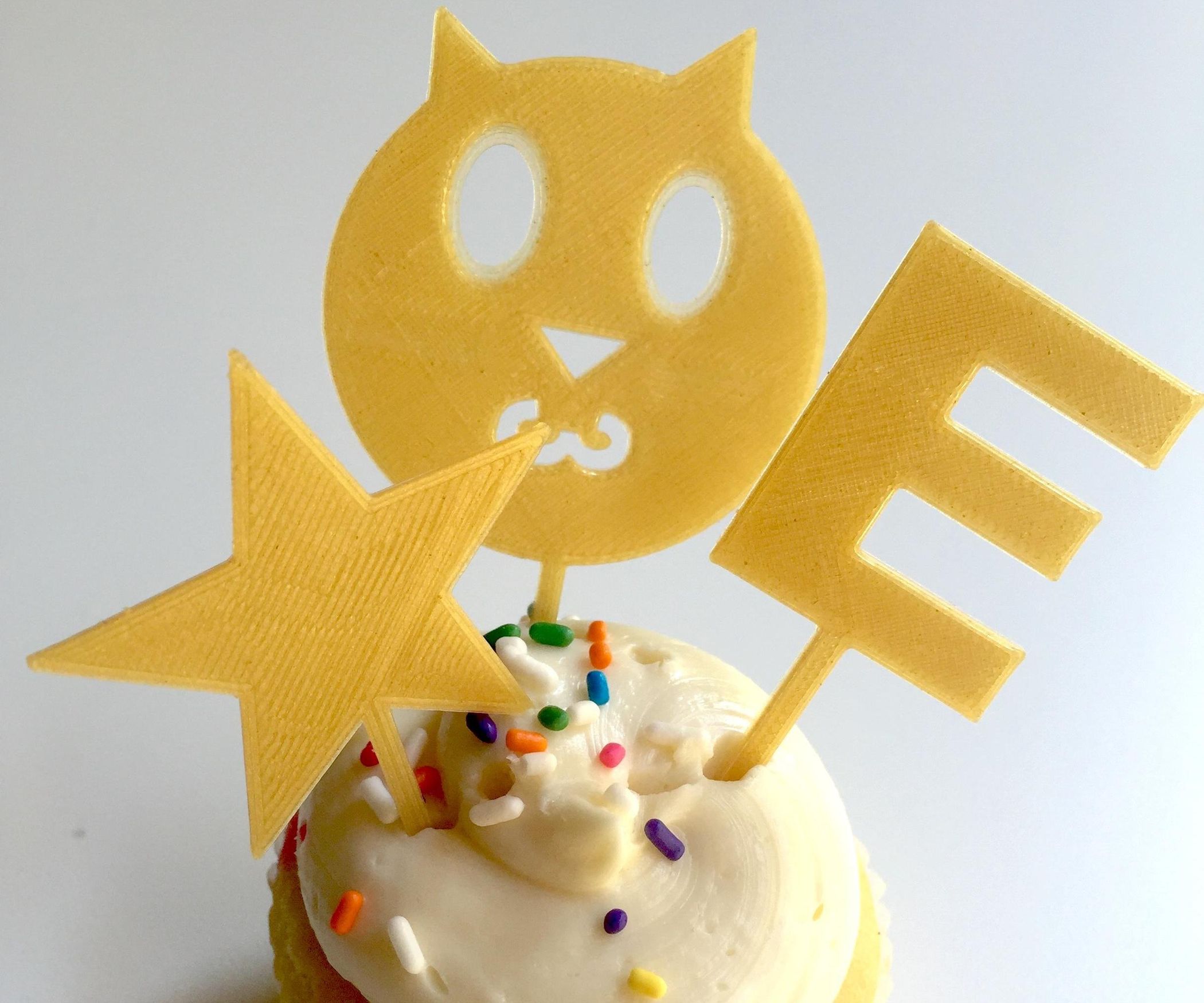 Design and 3D Print a Cupcake Topper : 4 Steps (with Pictures ...