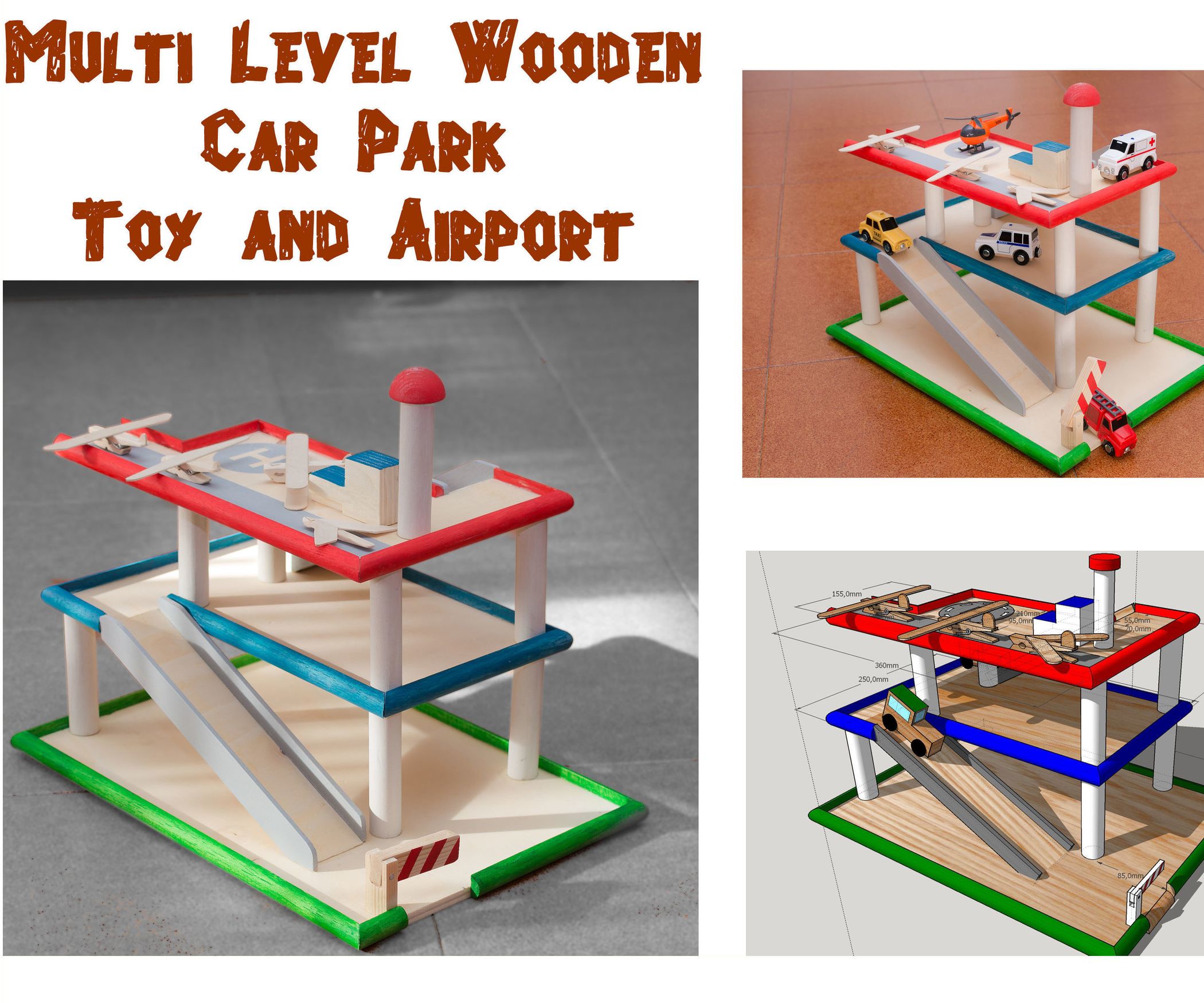 Multi Level Wooden Car Park Toy and Airport : 17 Steps (with Pictures ...