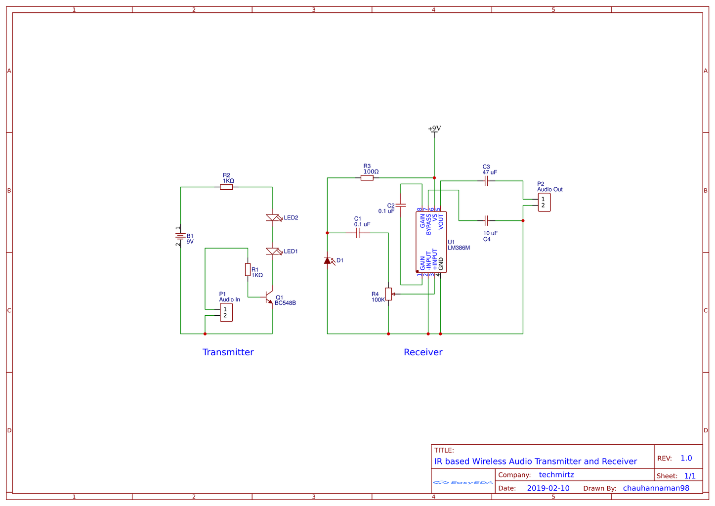 Ir Based Wireless Audio Transmitter And Receiver 6 Steps Instructables