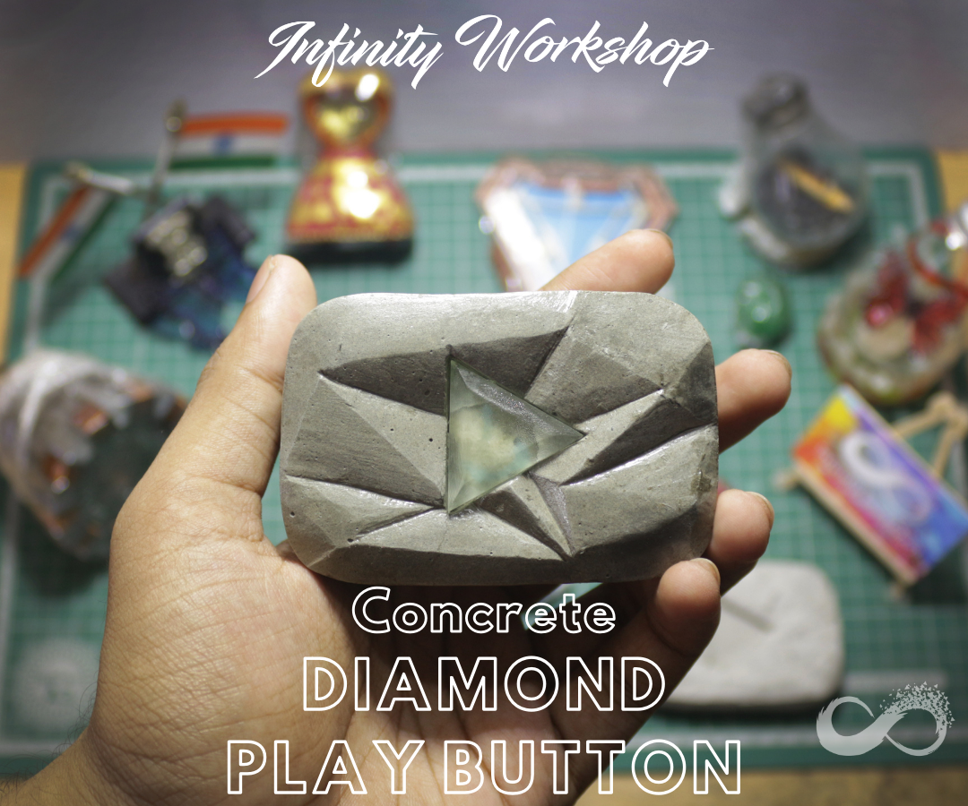 Concrete Youtube Diamond Play Button Paperweight : 14 Steps (with ...