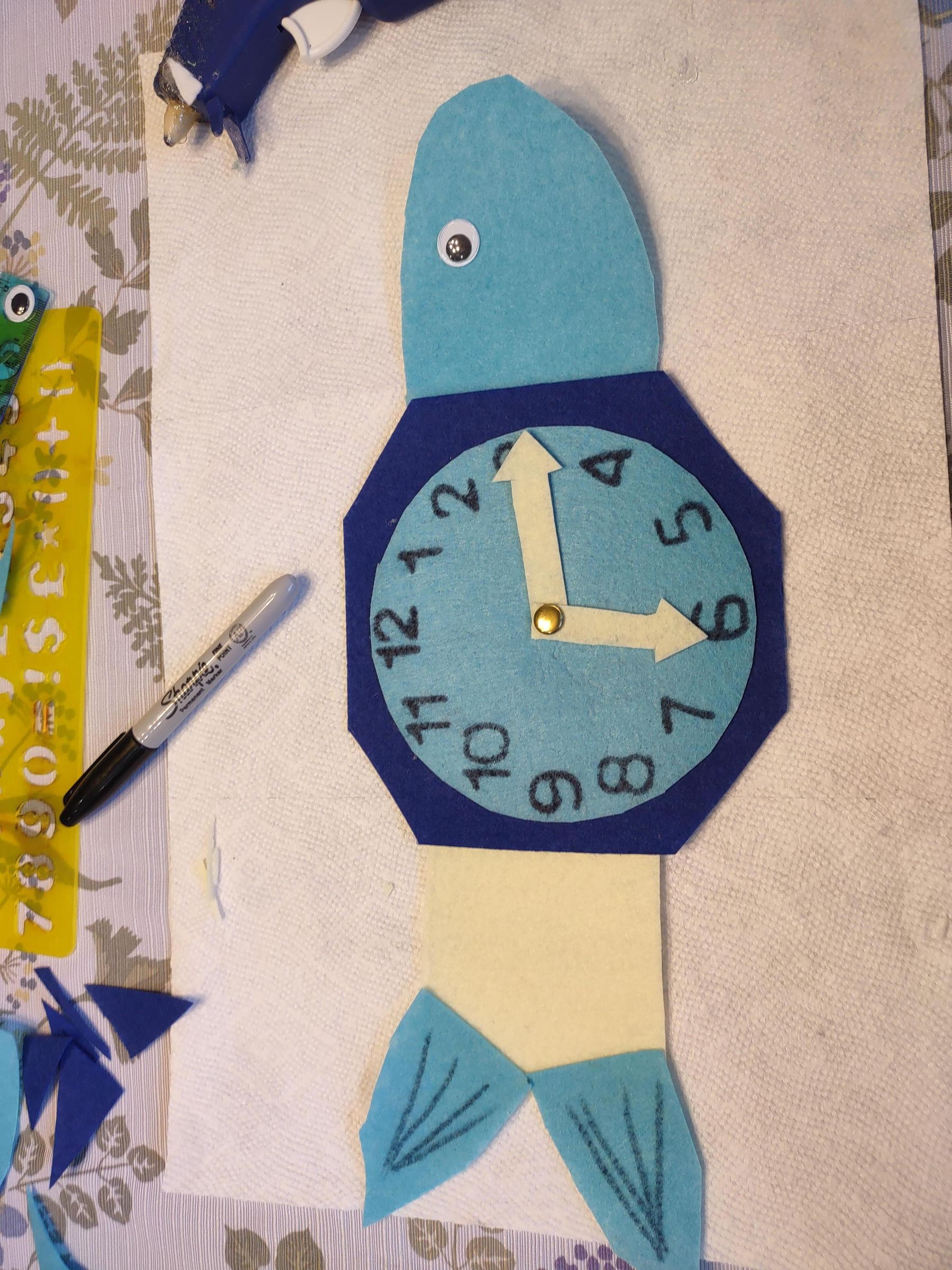 Fun Felt Fish! Practice Clock for Kids : 7 Steps (with Pictures ...