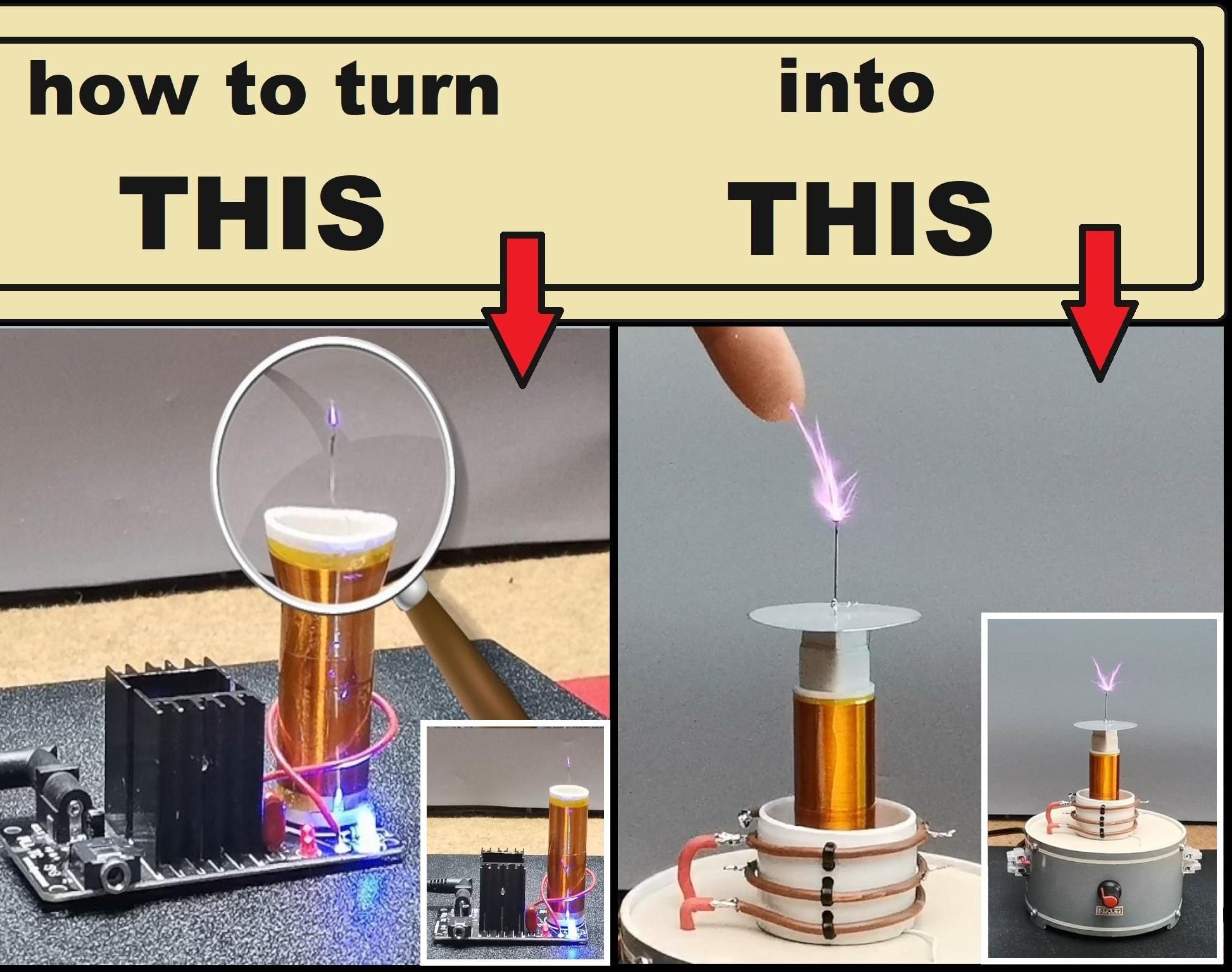 How to Turn Mini Tesla Coil From Aliexpress Into a Real Powerful SSTC ...