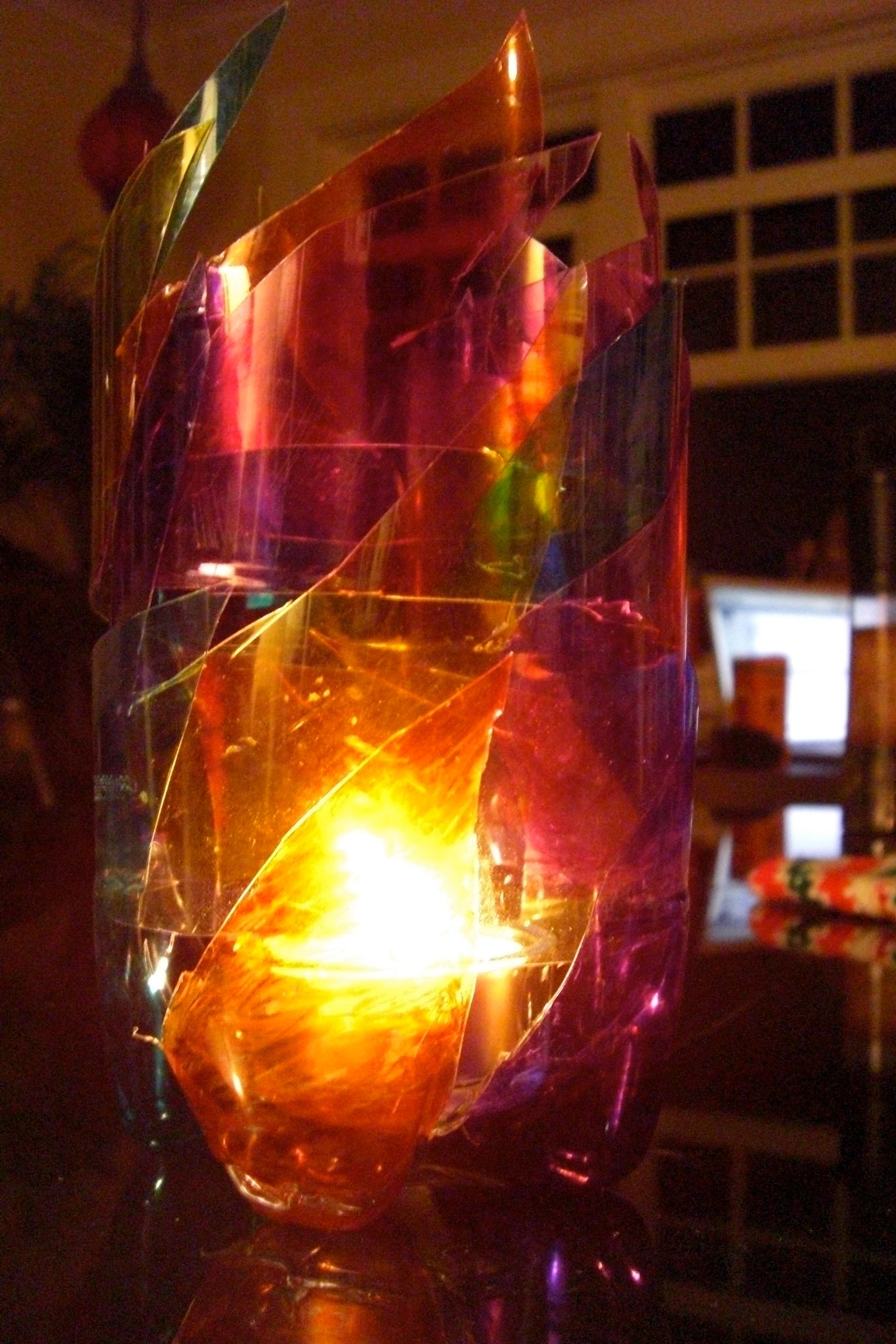 Plastic Bottle "Stained Glass" Candleholder : 4 Steps (with Pictures ...