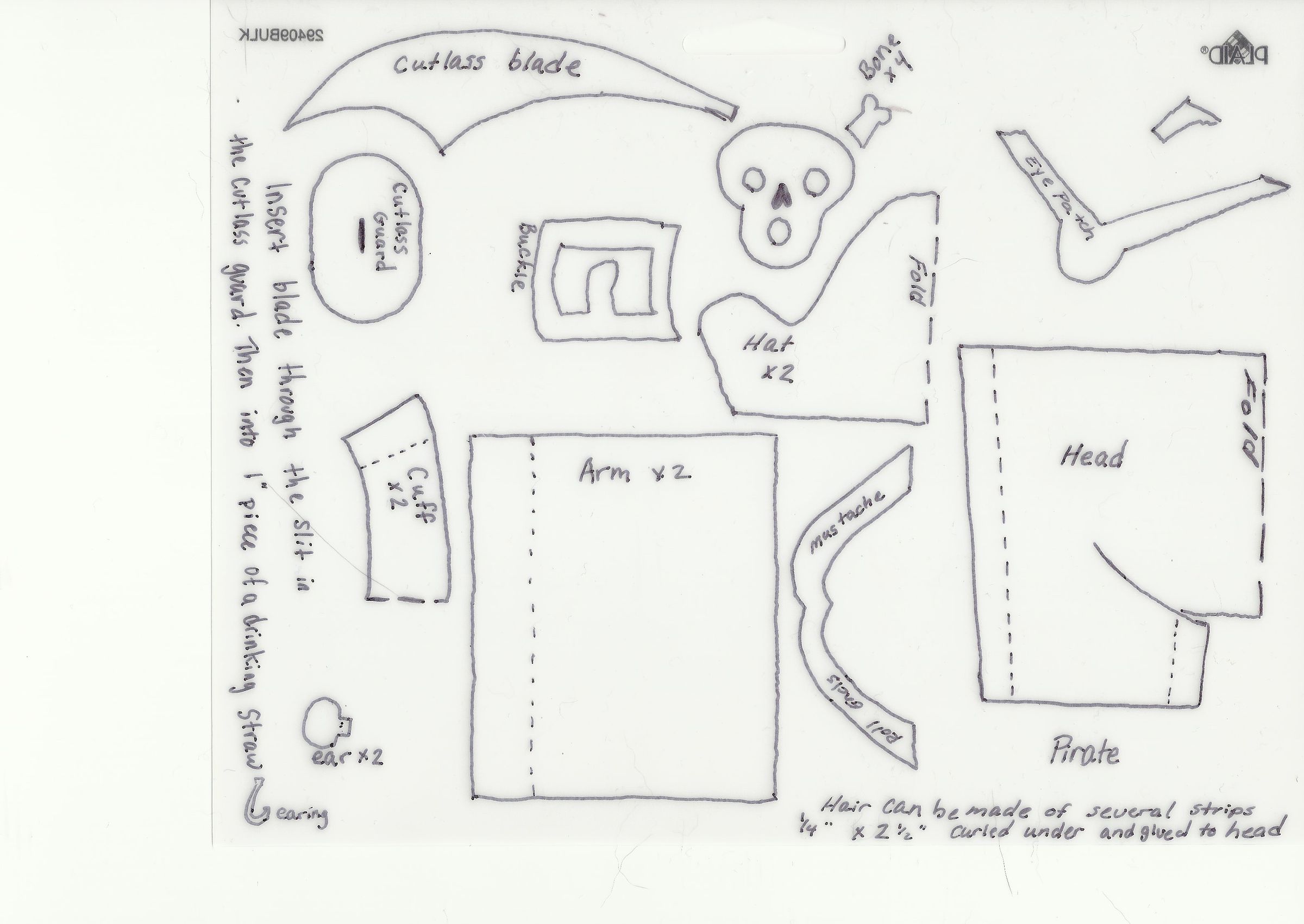 Pirate Paper Craft (EASY) : 13 Steps - Instructables