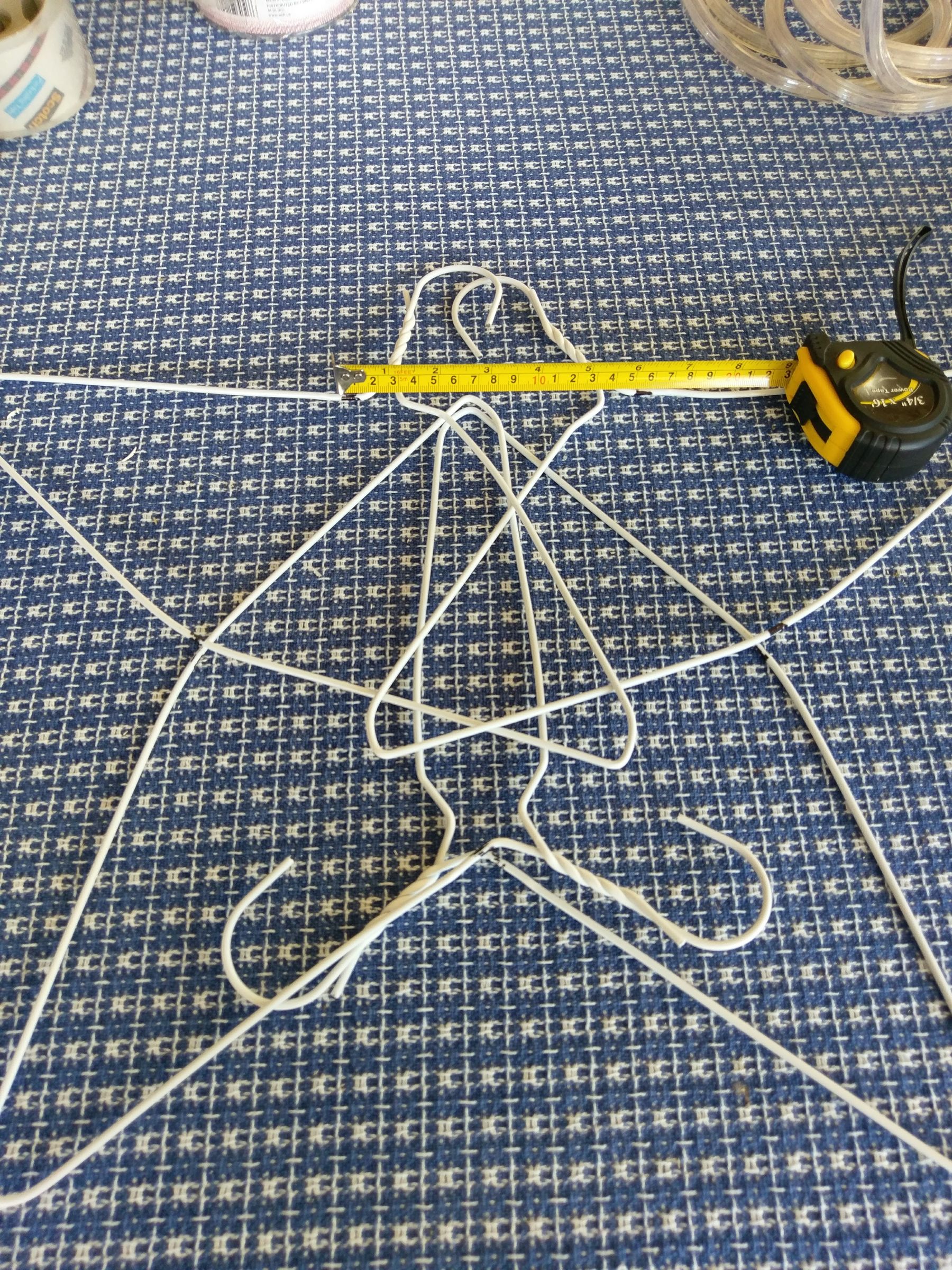 Intro: DIY Lighted Star ~ From 5 Coat Hangers & a Rope Light : 10 Steps ...