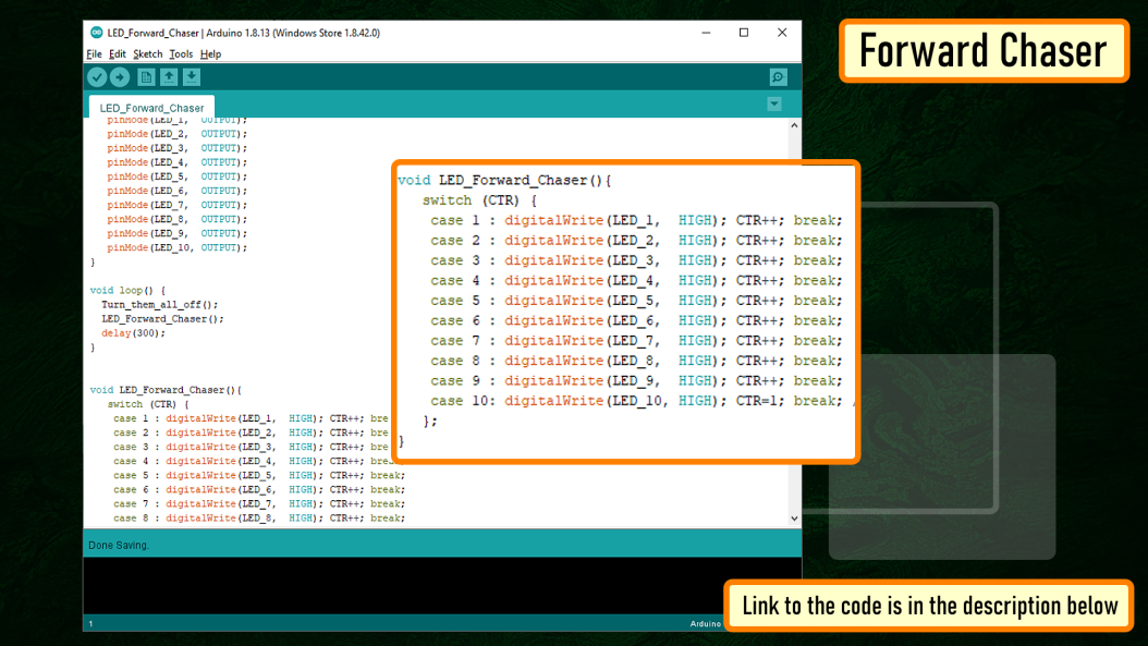 LED Chaser Circuits Using IC4017 and Arduino : 11 Steps (with Pictures ...